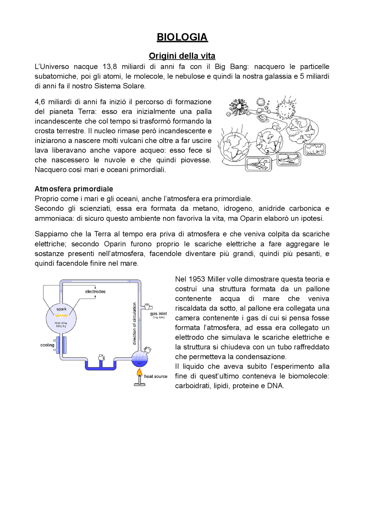 Programma di Biologia del secondo anno di superiori - Docsity