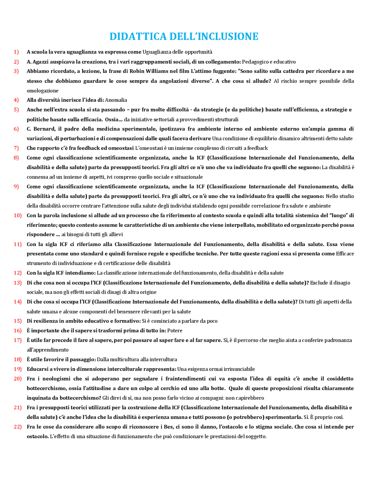 24 Cfu Domande E Risposte Prove Desame Di Pedagogia Docsity