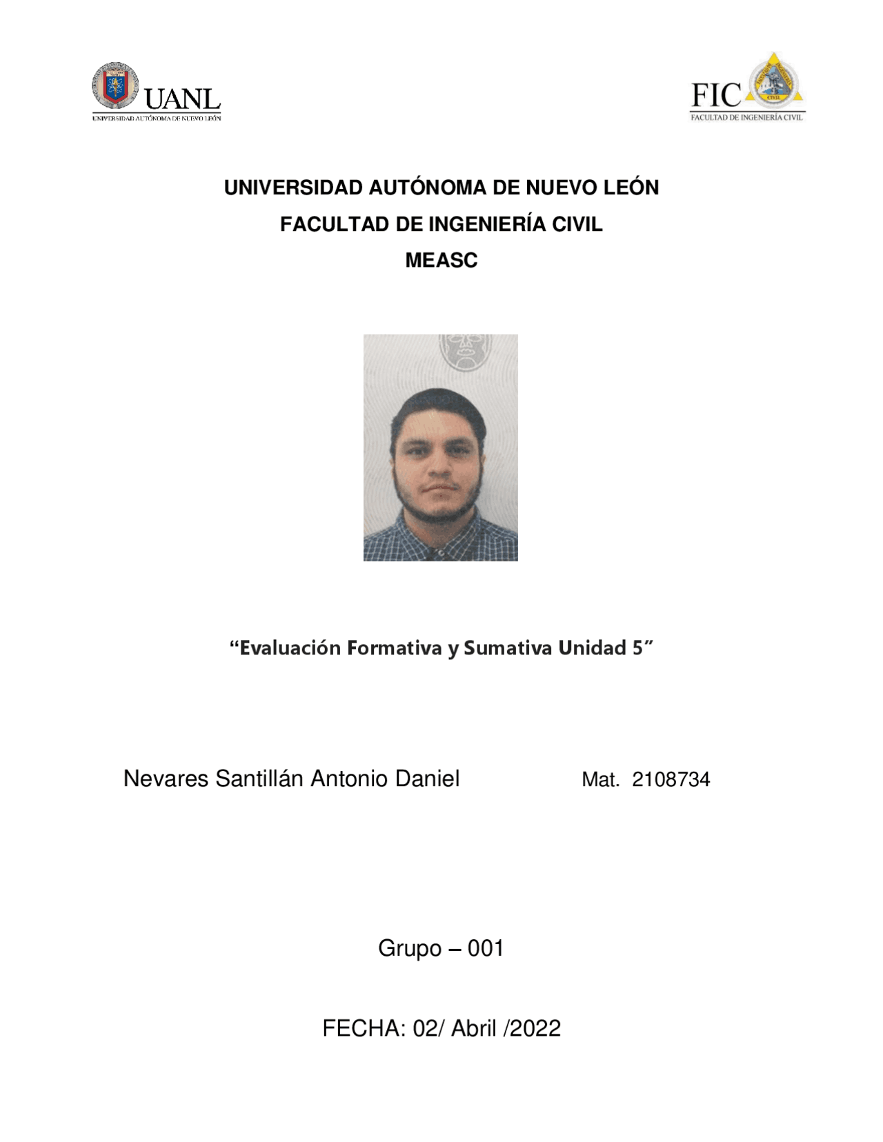 Evaluacion Formativa Y Sumativa Unidad 5 Docsity