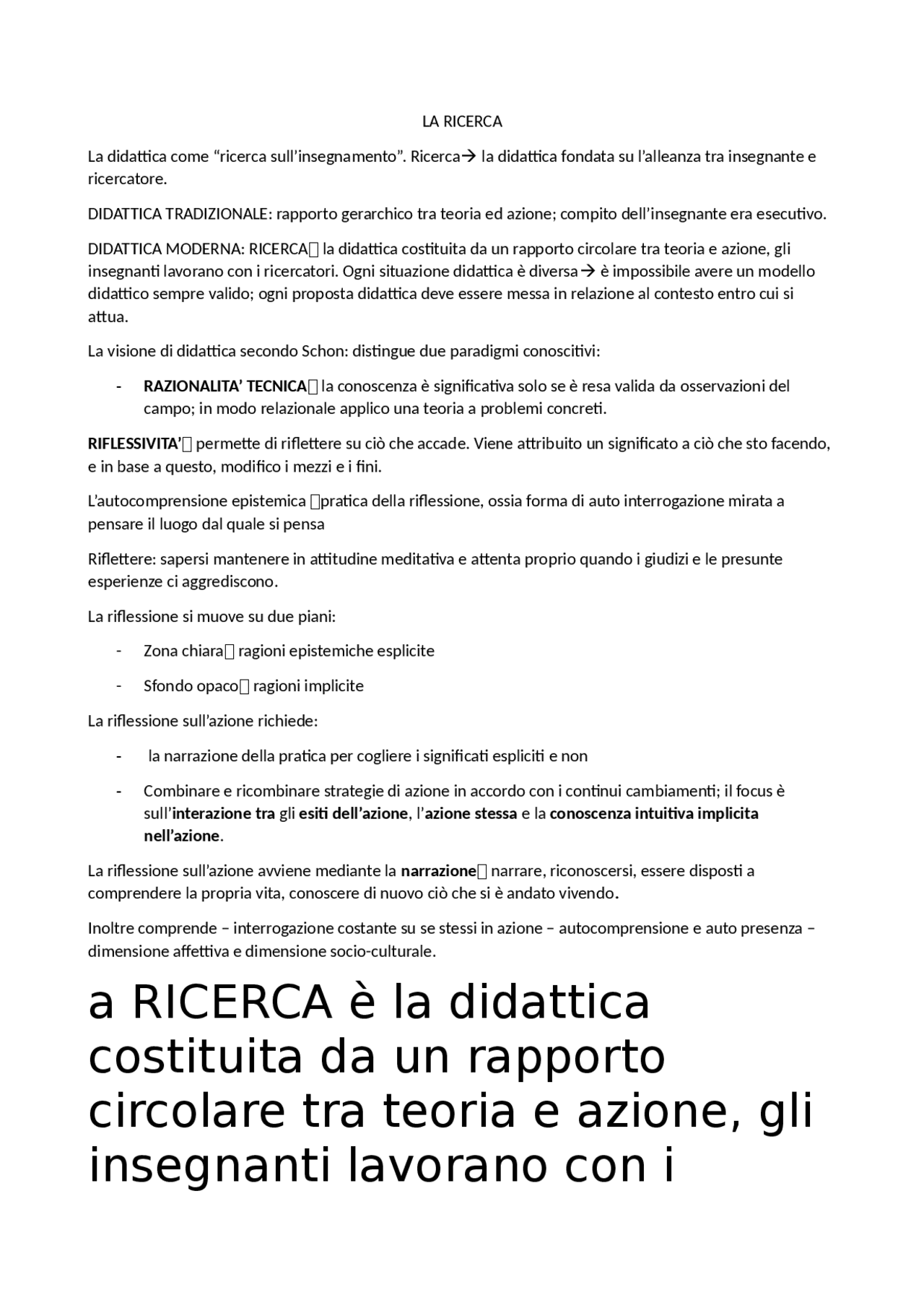 Sintesi Appunti Lezione Docsity