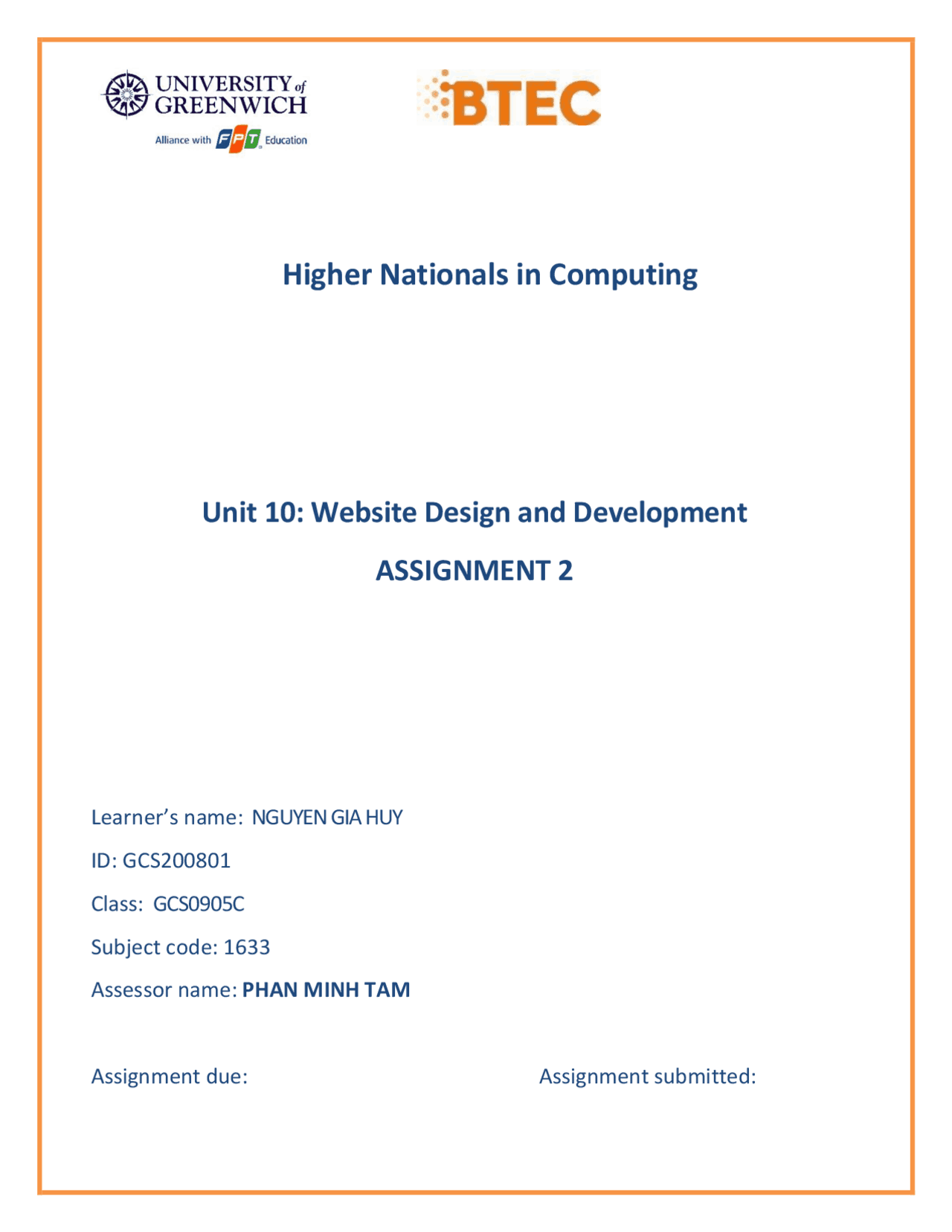 Web Design And Development 1633 Asm 2 Pass Assignments Web Design And Development