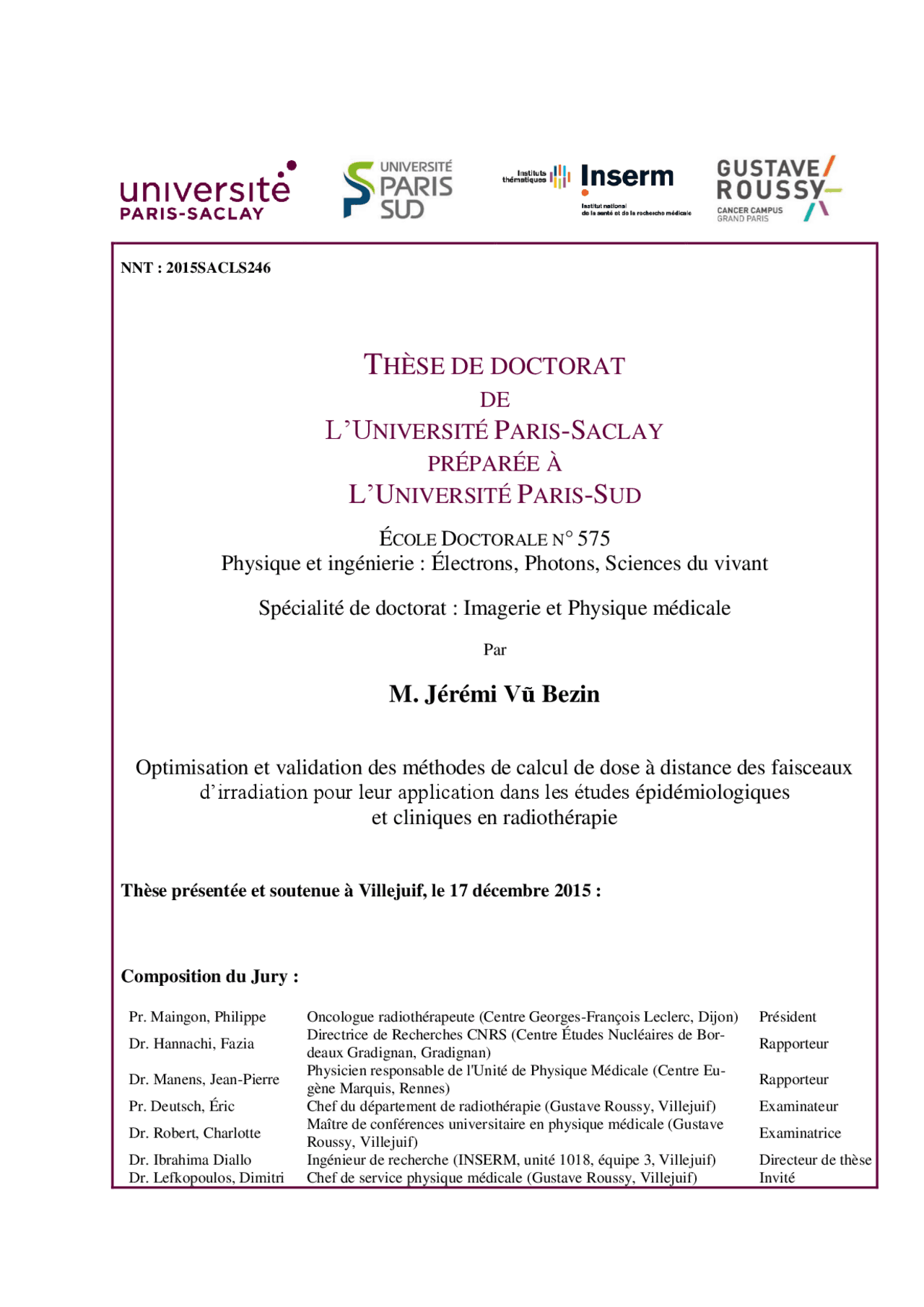 Optimisation Et Validation Des Méthodes De Calcul Docsity