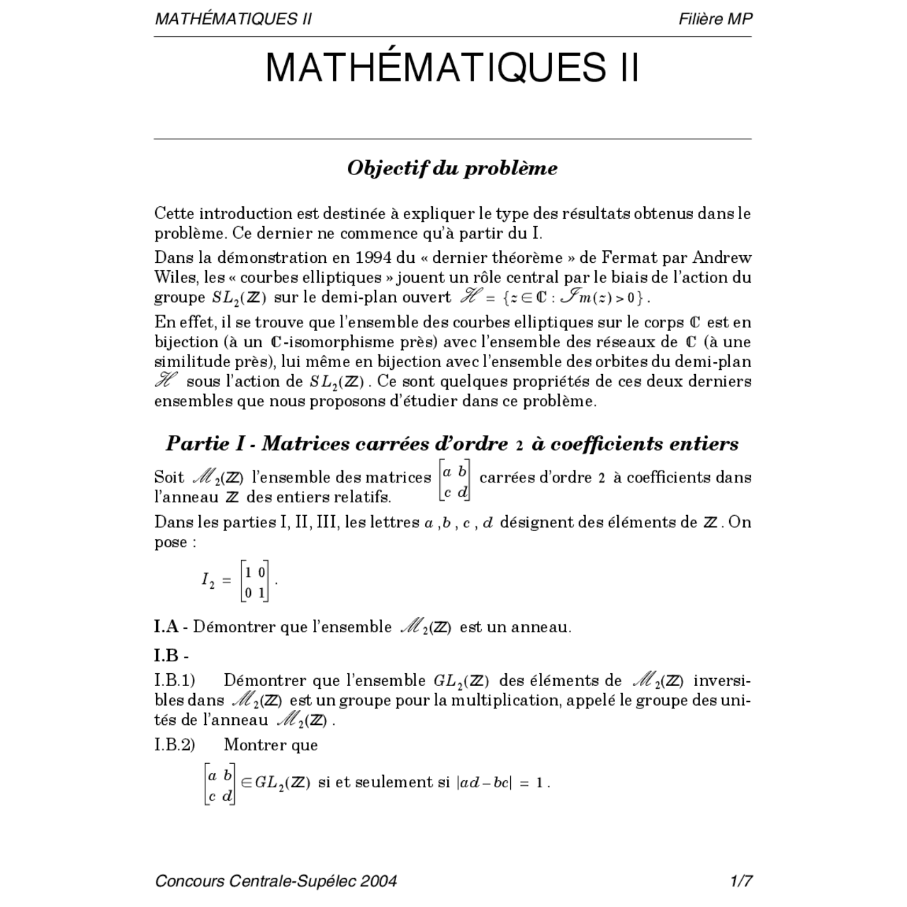 Mathématiques Docsity