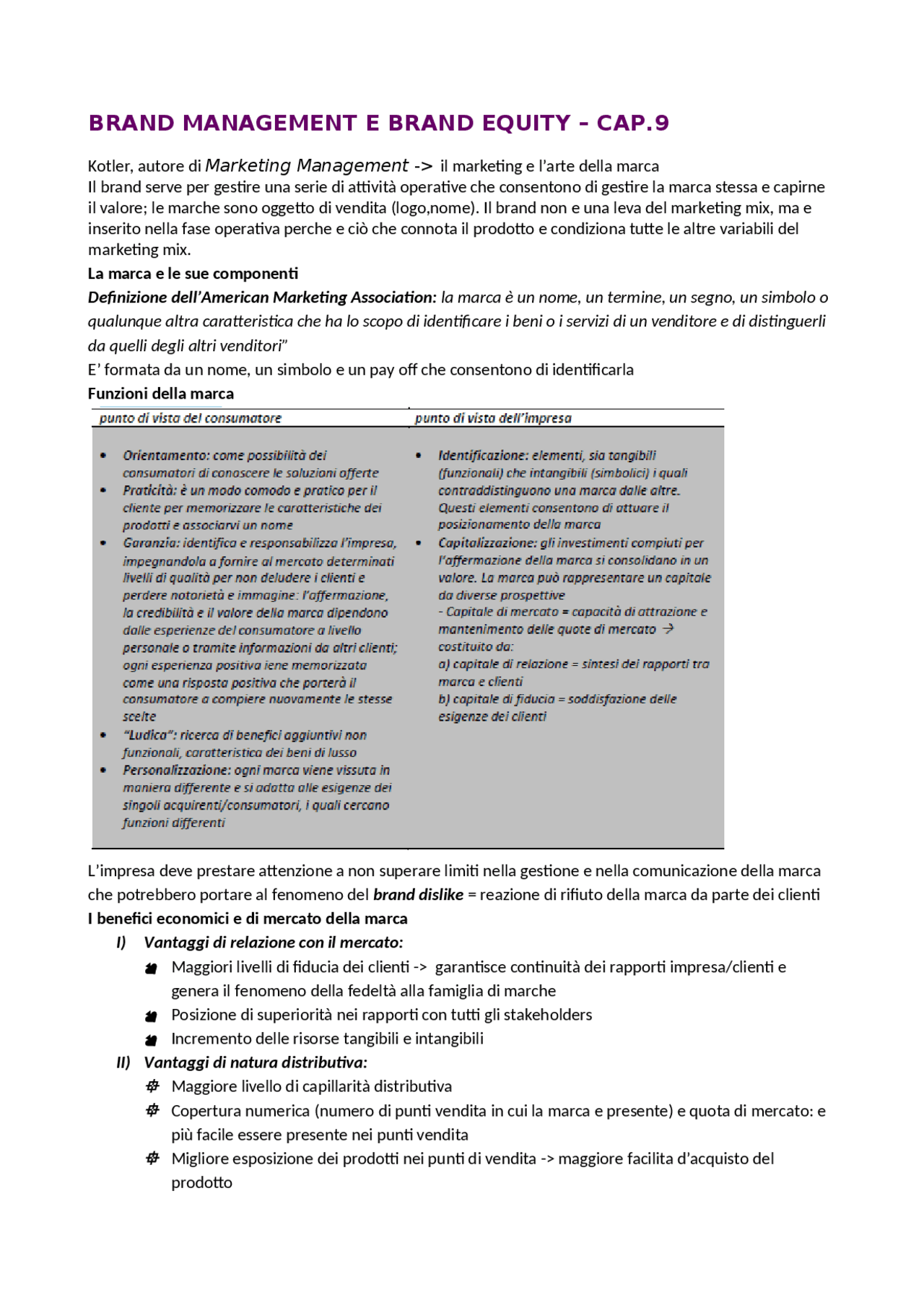 2 Semestre Marketing Prof Covassi Docsity