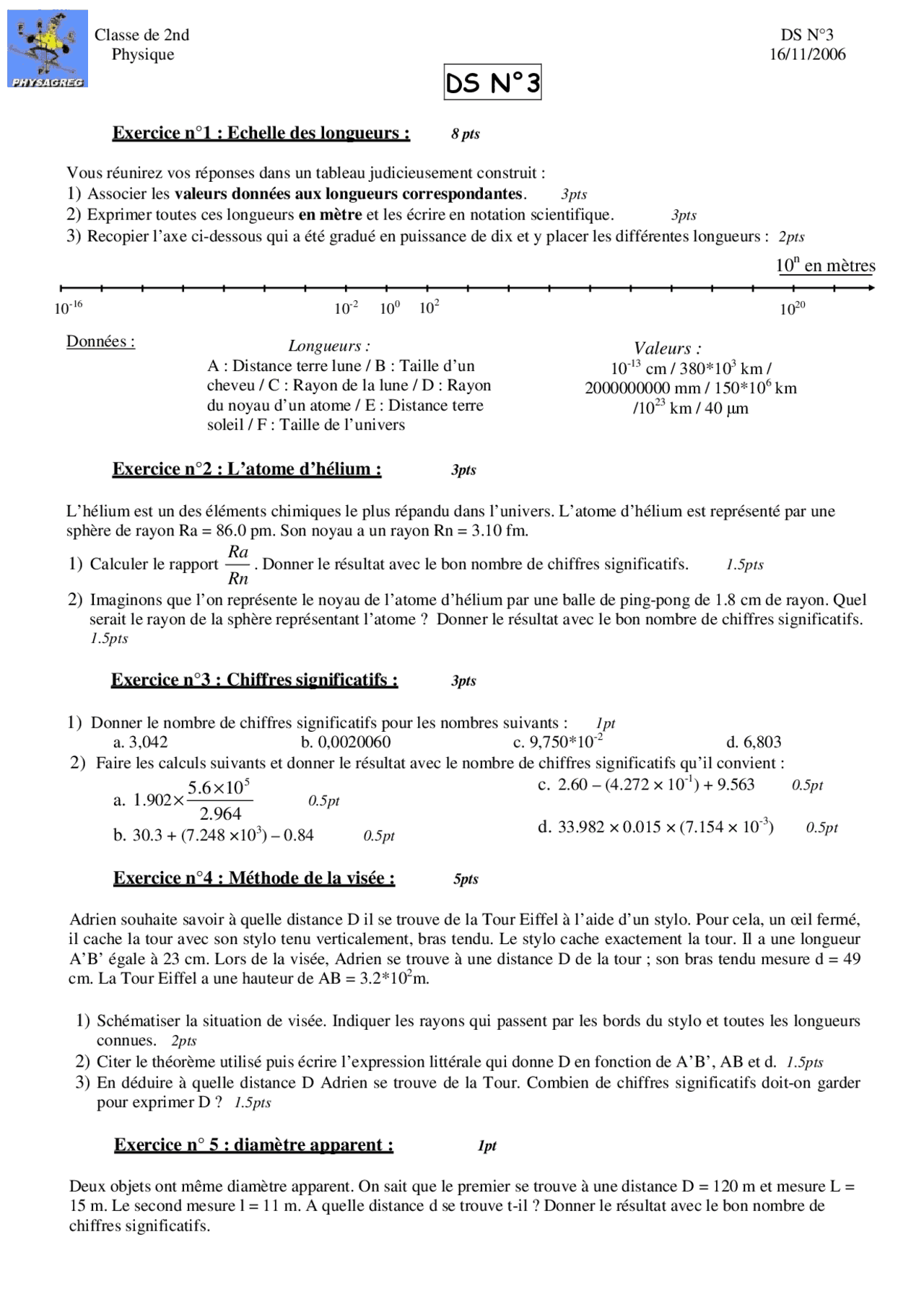 Devoir De Physique Docsity