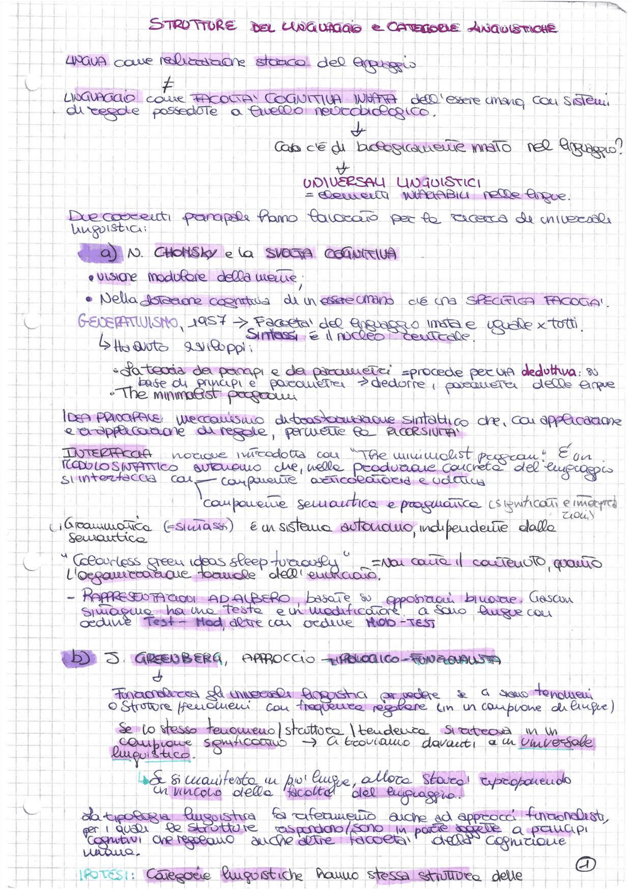 Riassunti Lezioni Di Linguistica Generale Docsity