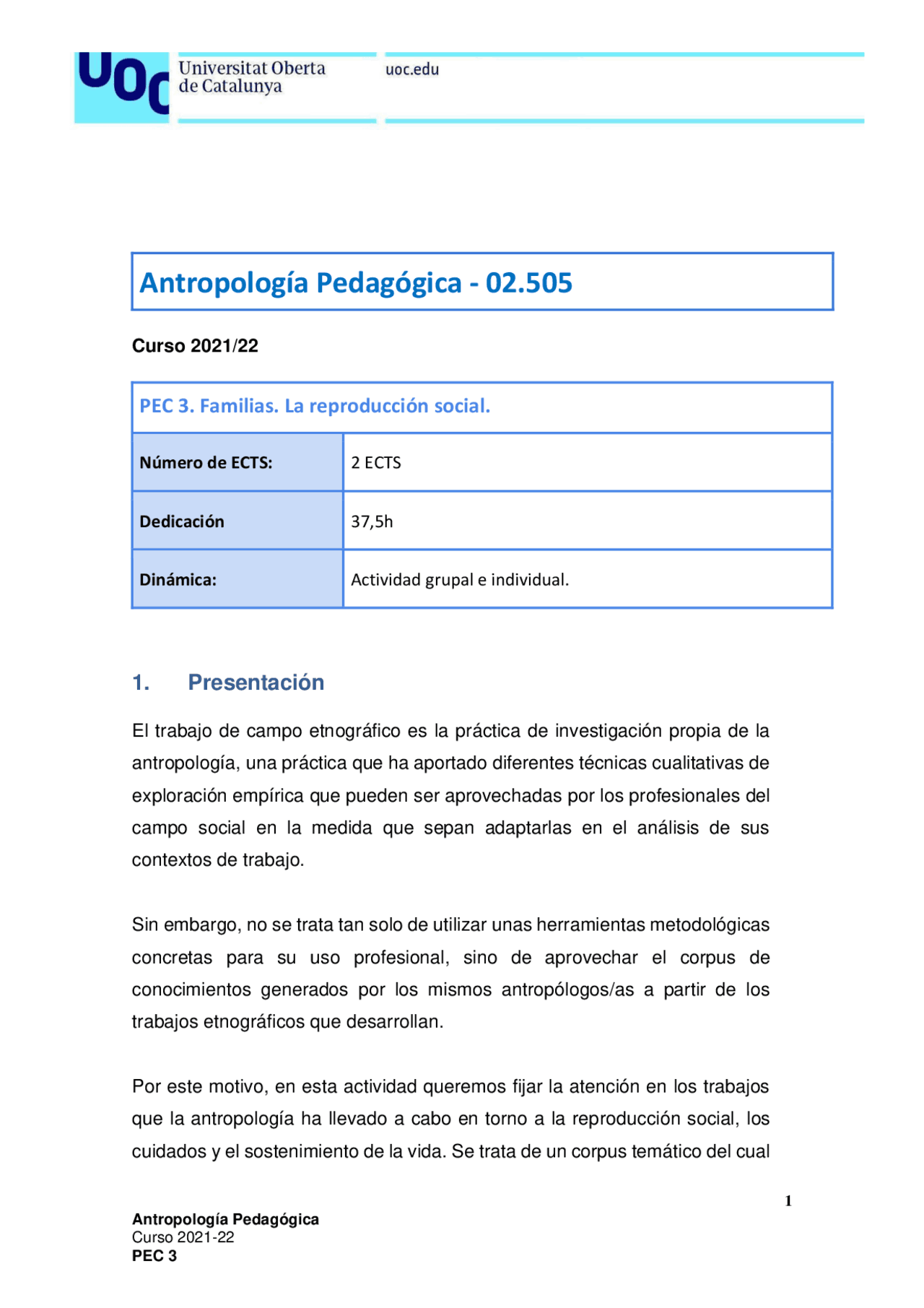 Enunciado Pec 2 Antropología Cultural 2122 Docsity