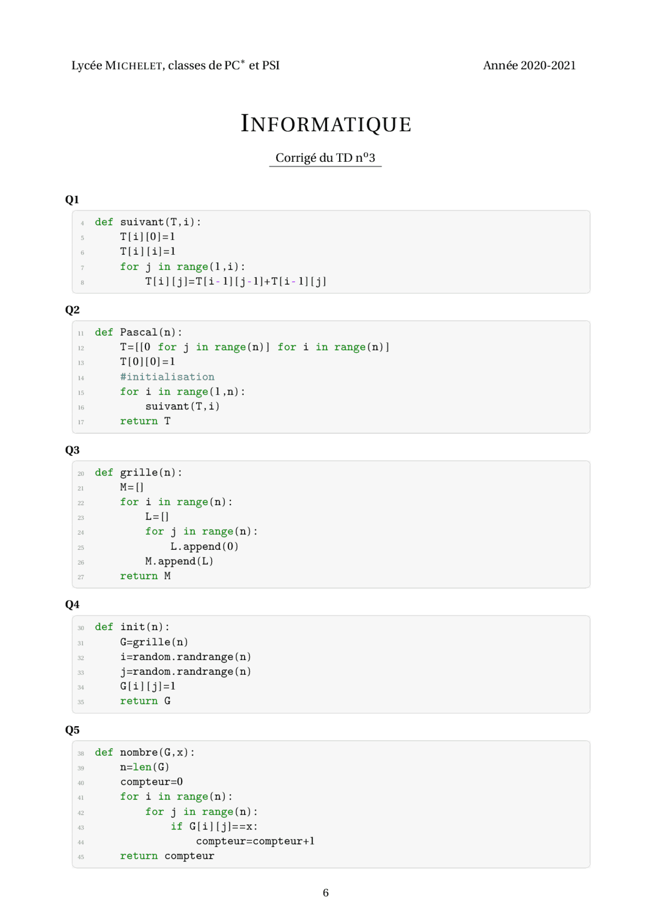 Controle d'informatique | Examens Informatique | Docsity