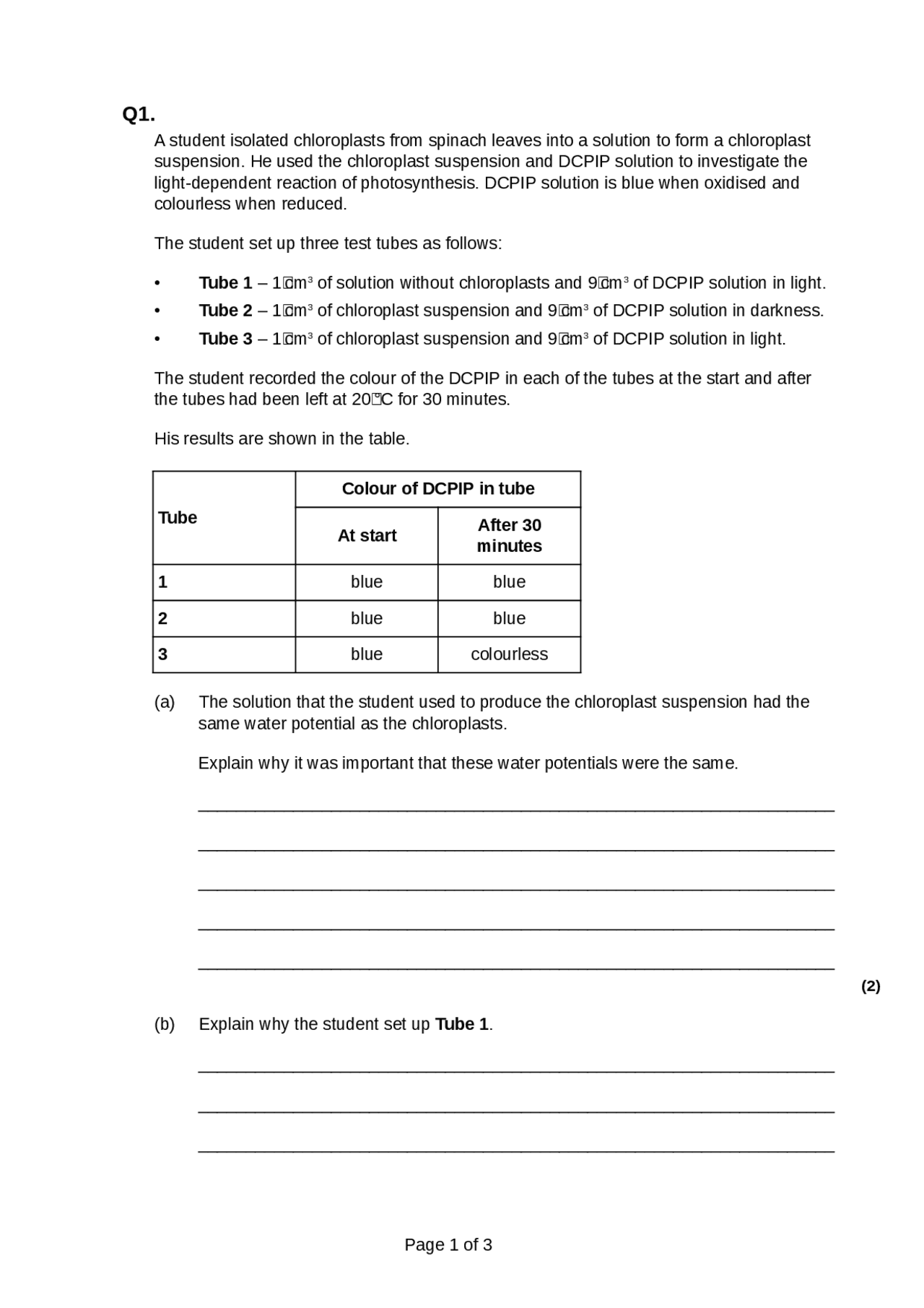 Information Regarding Dcpip Docsity