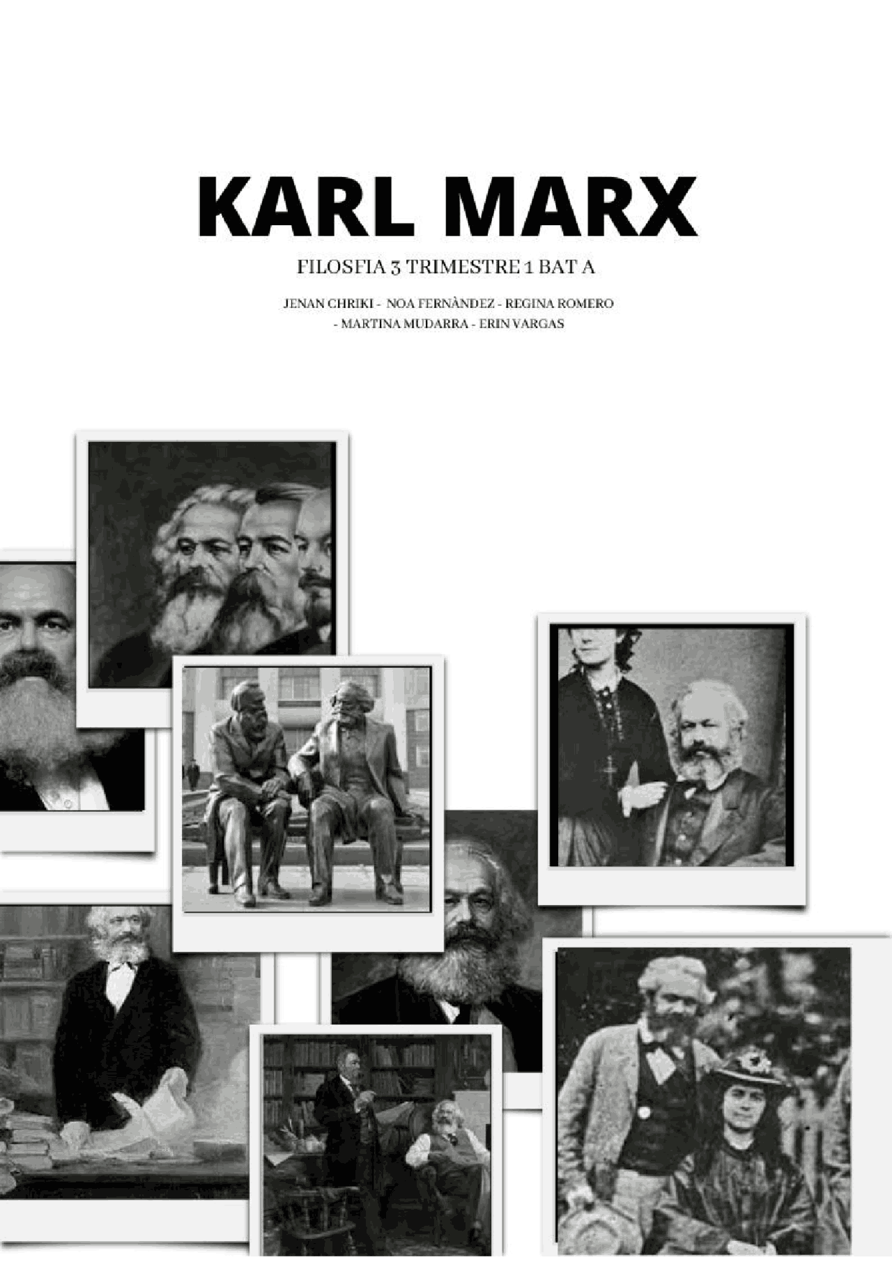 KARL MARX FILOSOFIA 1rBATXILLERAT | Apuntes de Filosofía - Docsity