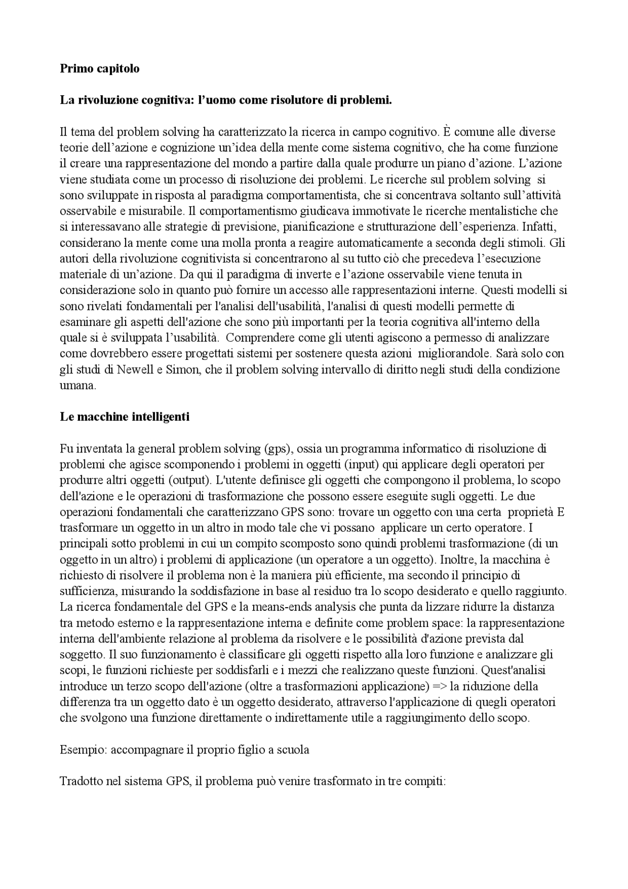 Psicologia Ergonomia Cognitiva Docsity