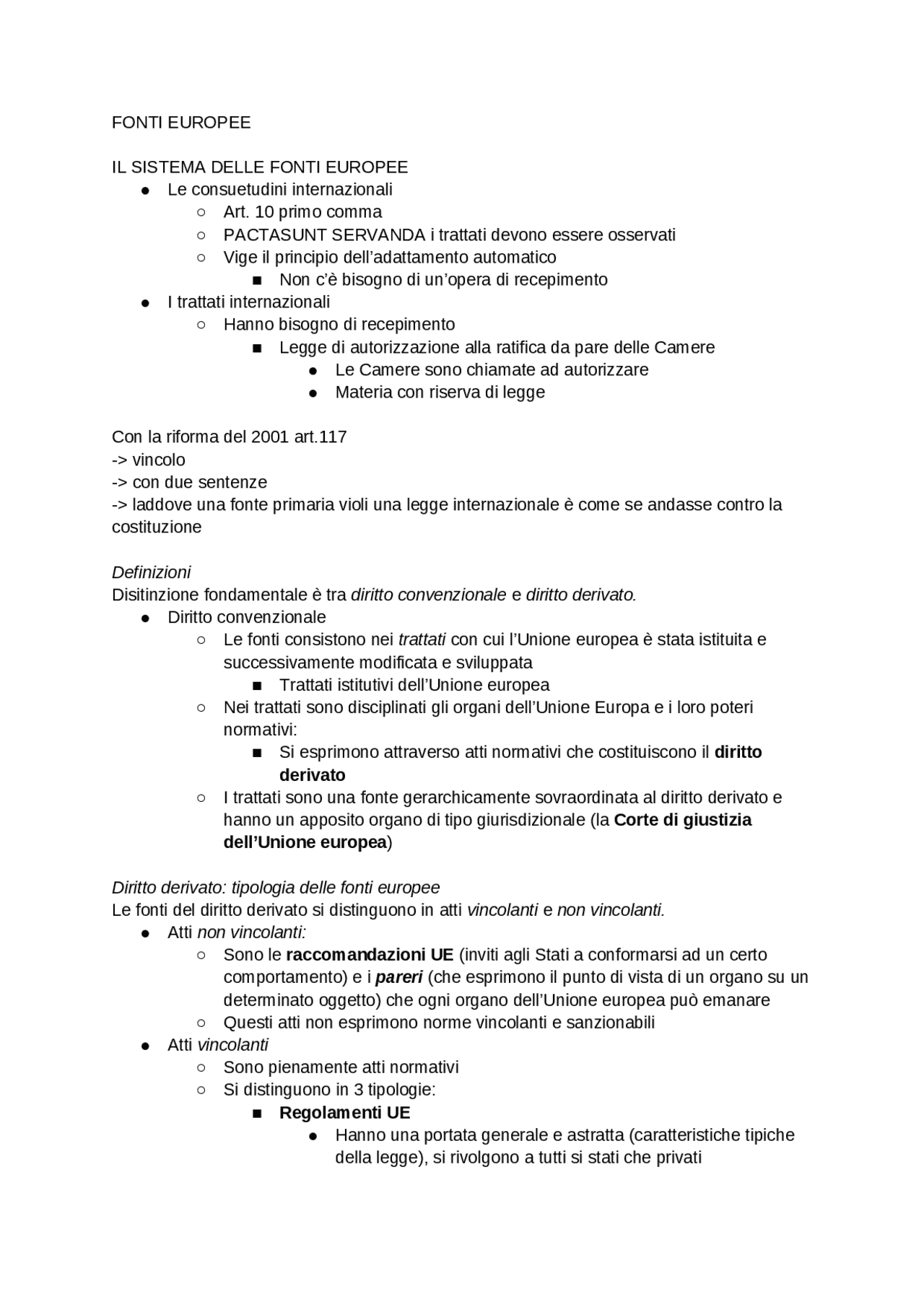 Diritto Costituzionale Docsity