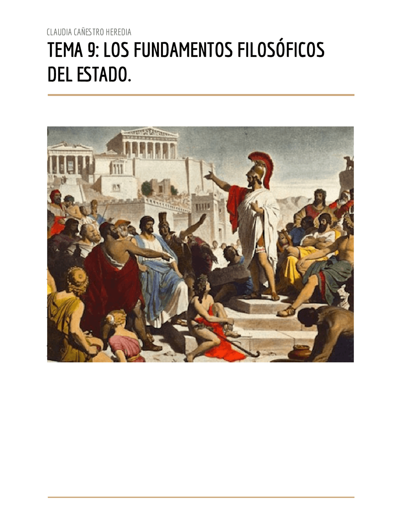 TEMA 9: LOS FUNDAMENTOS FILOSÓFICOS DEL ESTADO - Docsity