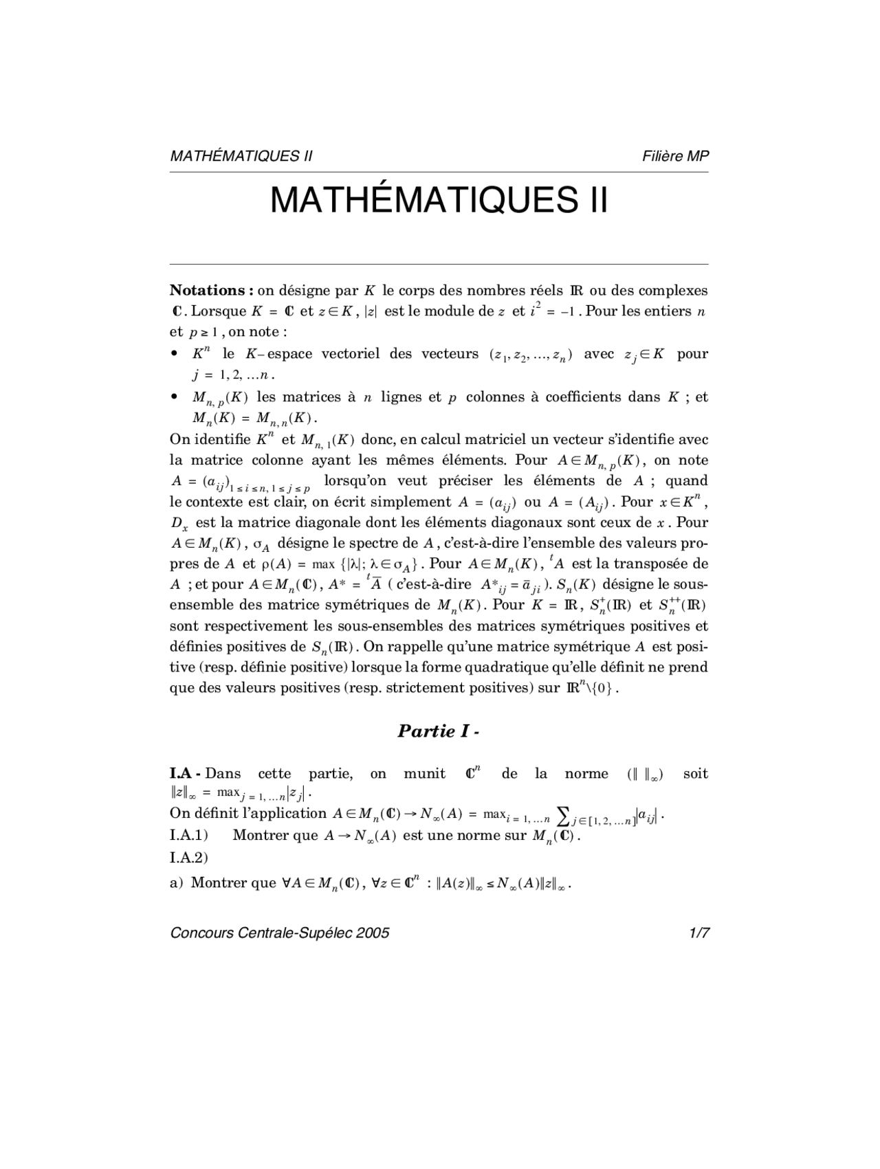 Notations De Mathématiques Examens Mathématiques Docsity