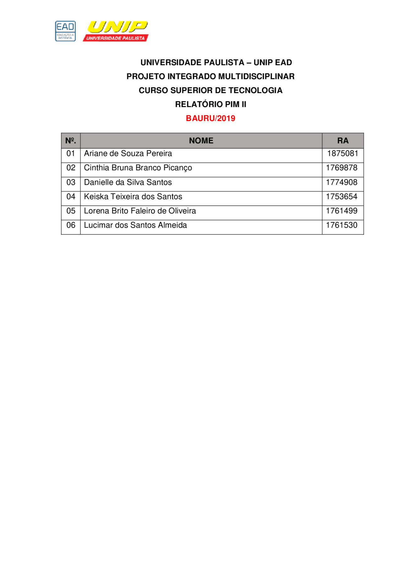 Projeto Integrador Ii Docsity