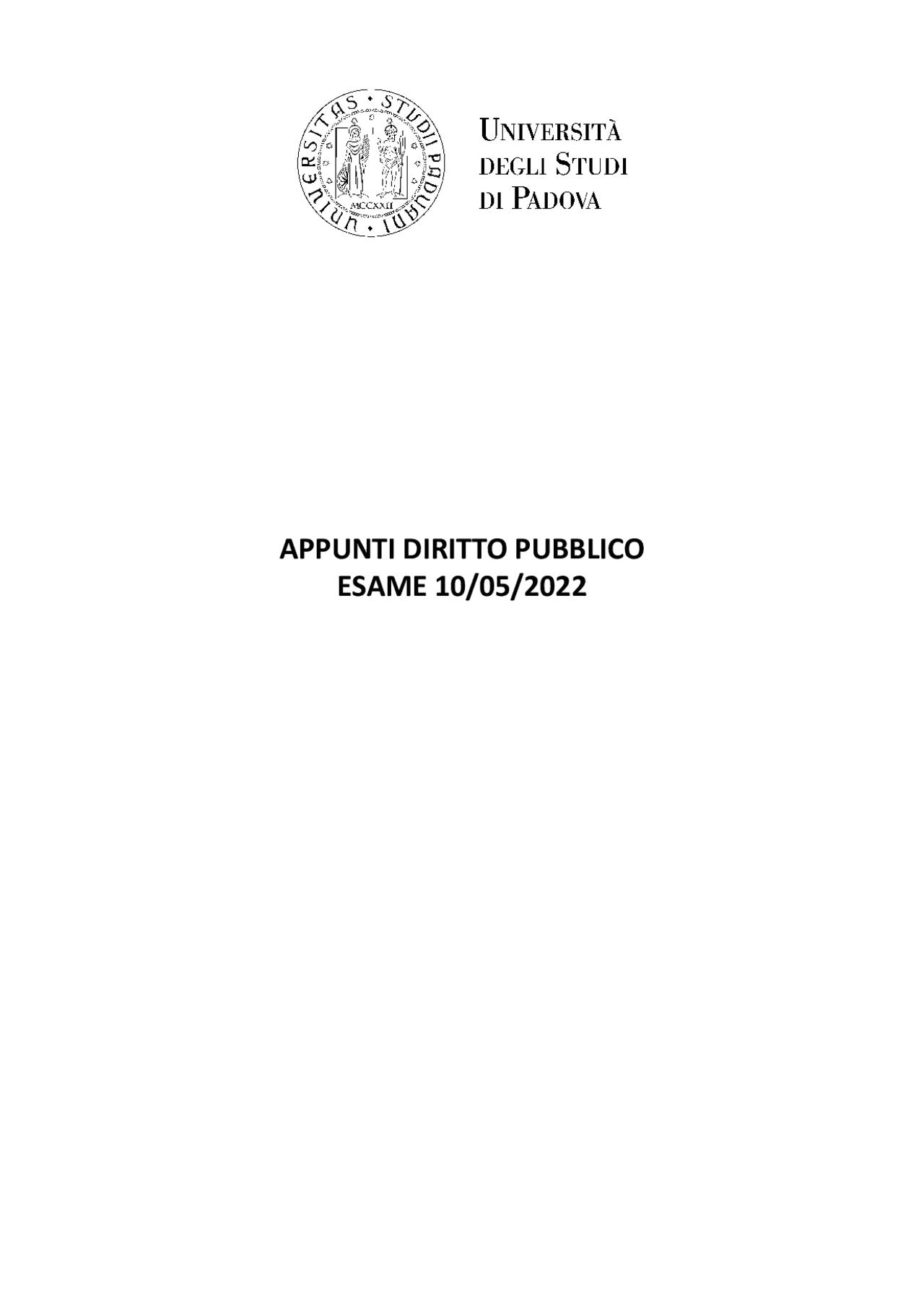 Appunti Diritto Pubblico Docsity