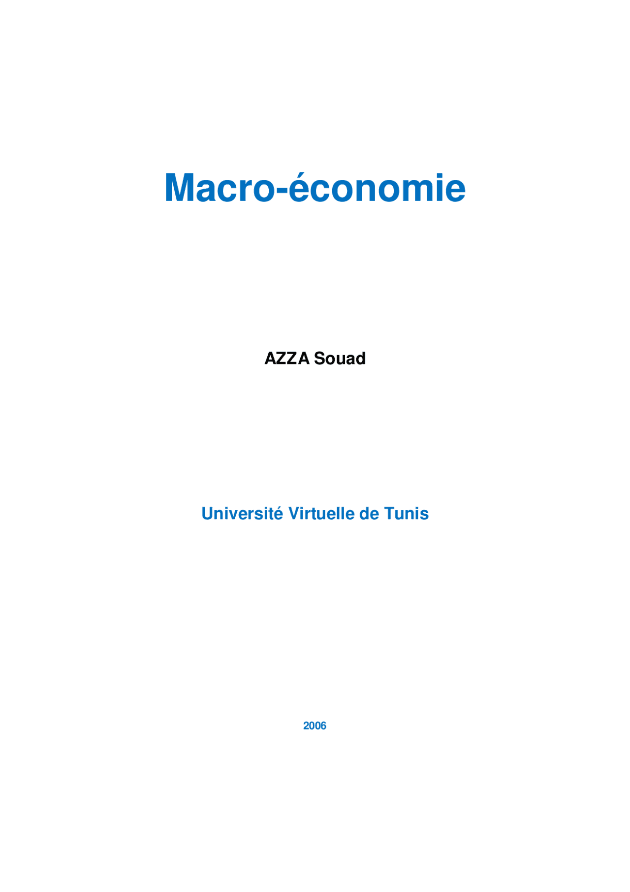 Cours De Macro économie En Ligne Examens Économie Docsity