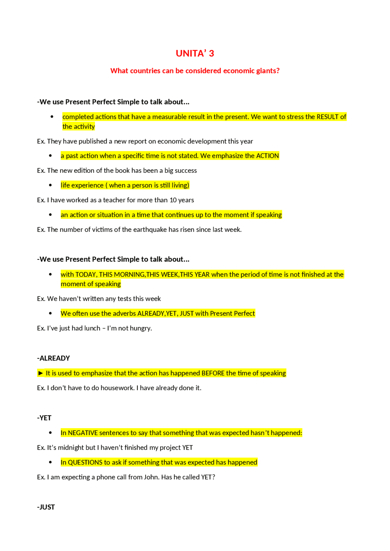Unità 3 Del Libro Keynote Docsity