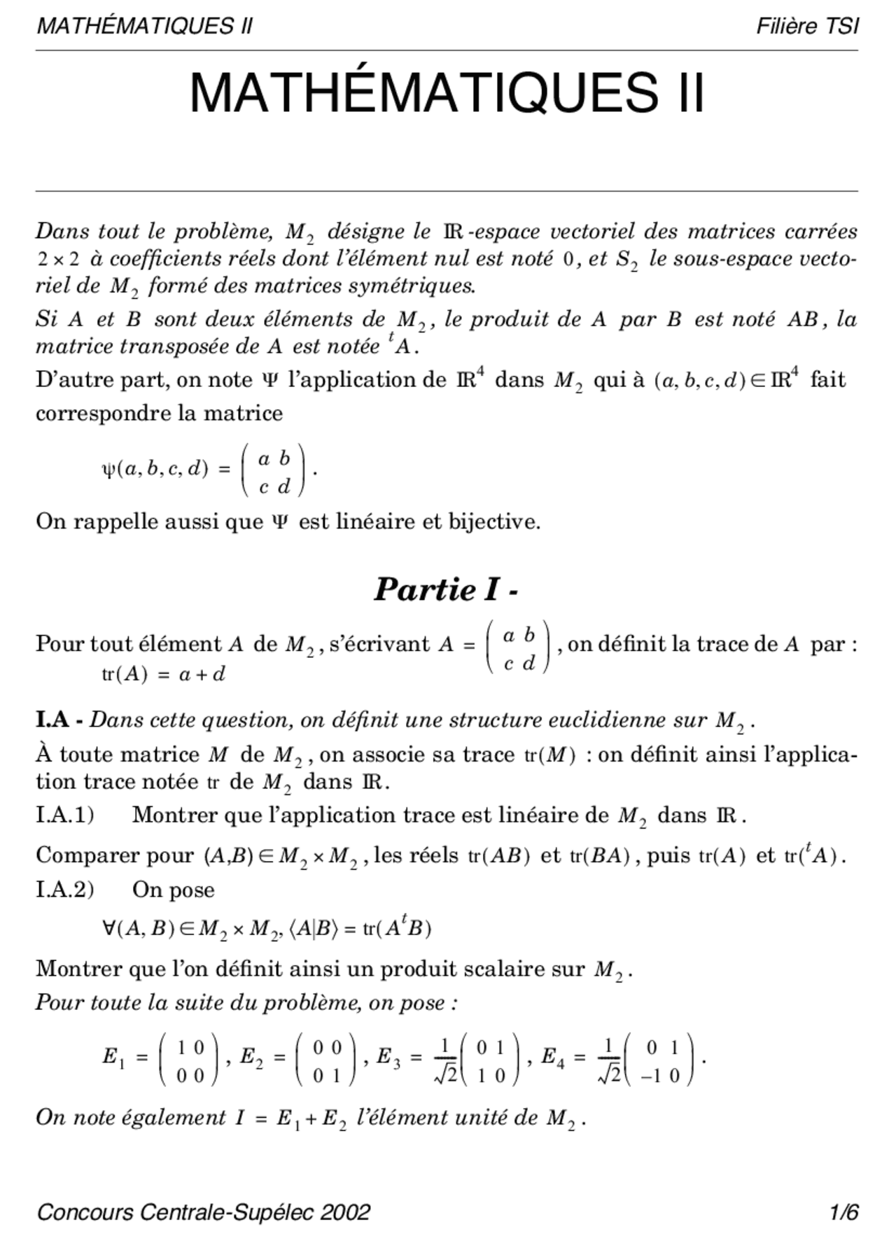 Mathematiques Partie 1 Dissertation Mathématiques Docsity