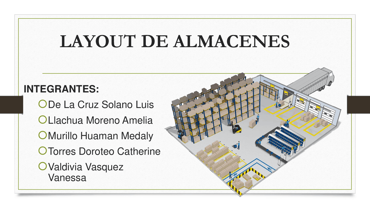 Diseño de Layout de Almacenes | Apuntes de Economía | Docsity