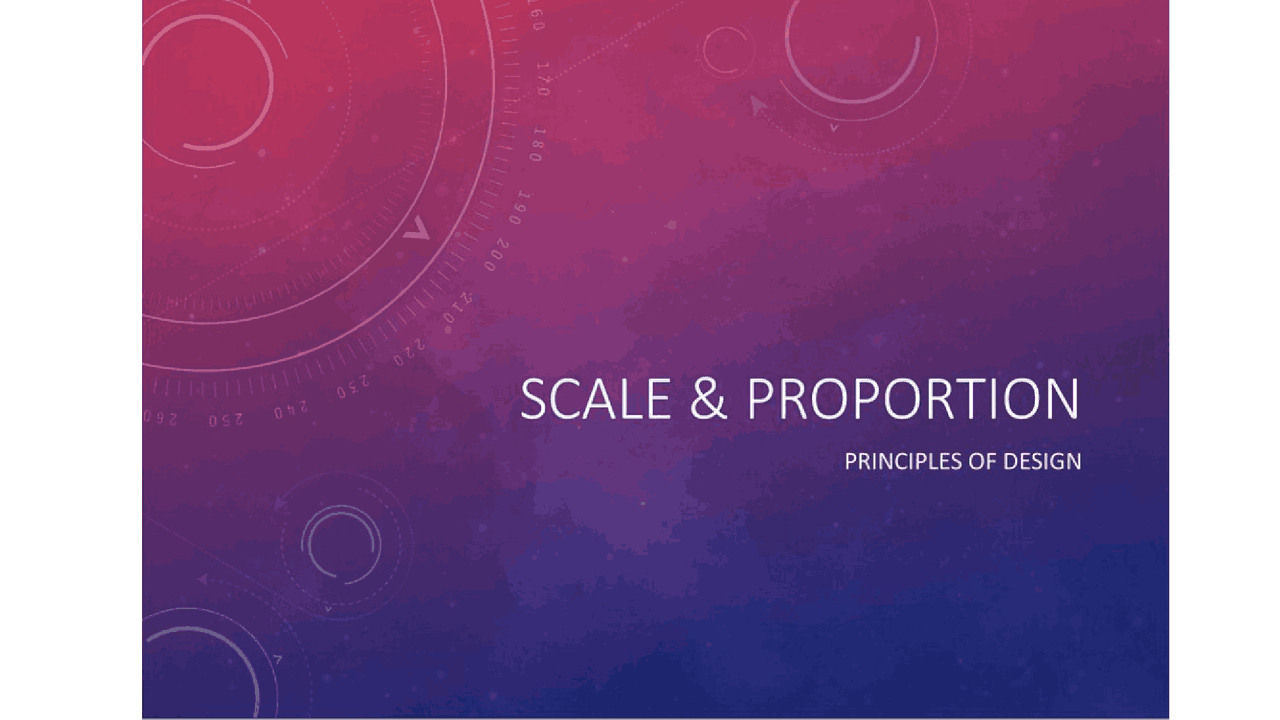 Scale and proportion - Docsity