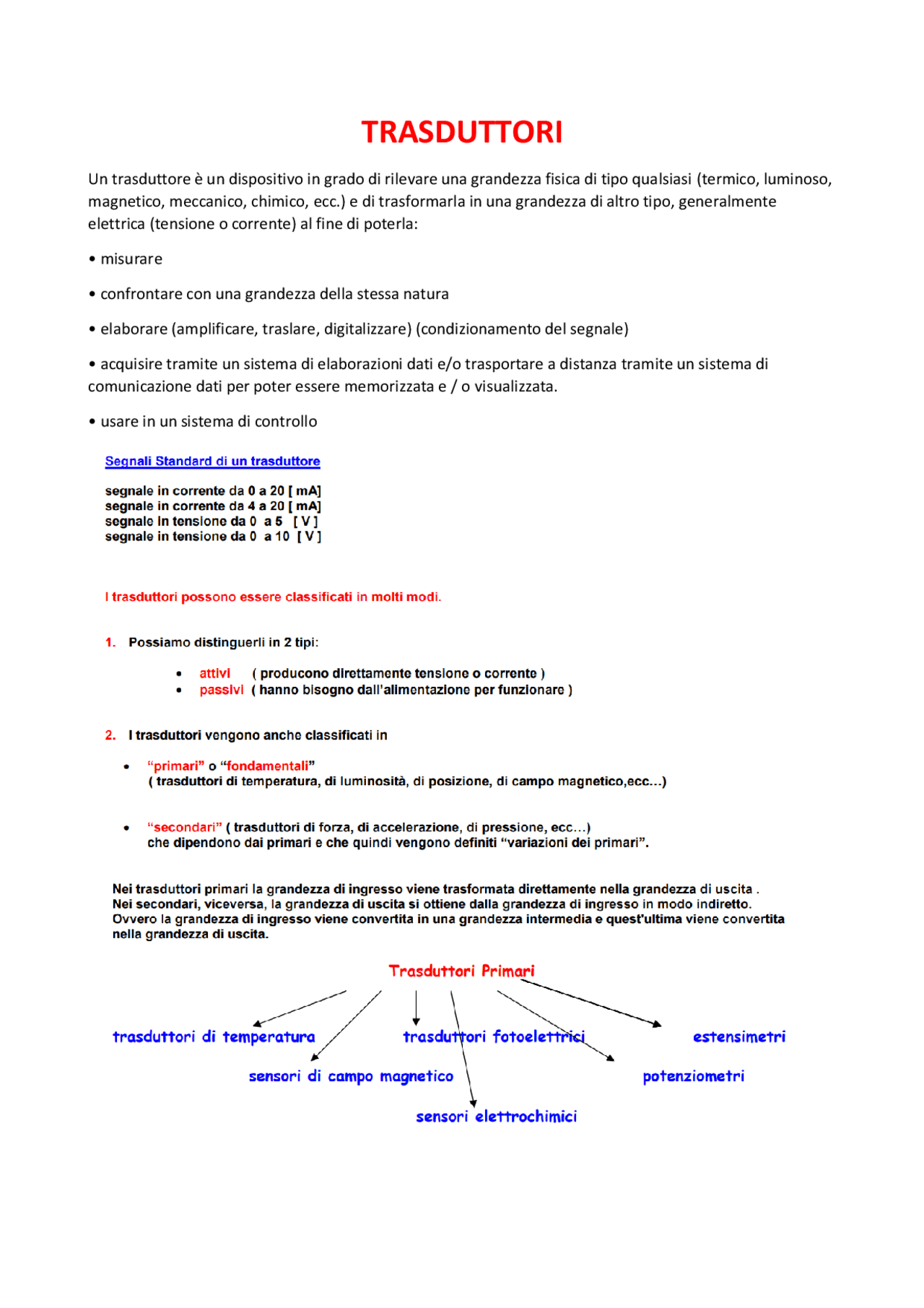 Trasduttori Elettronica Docsity