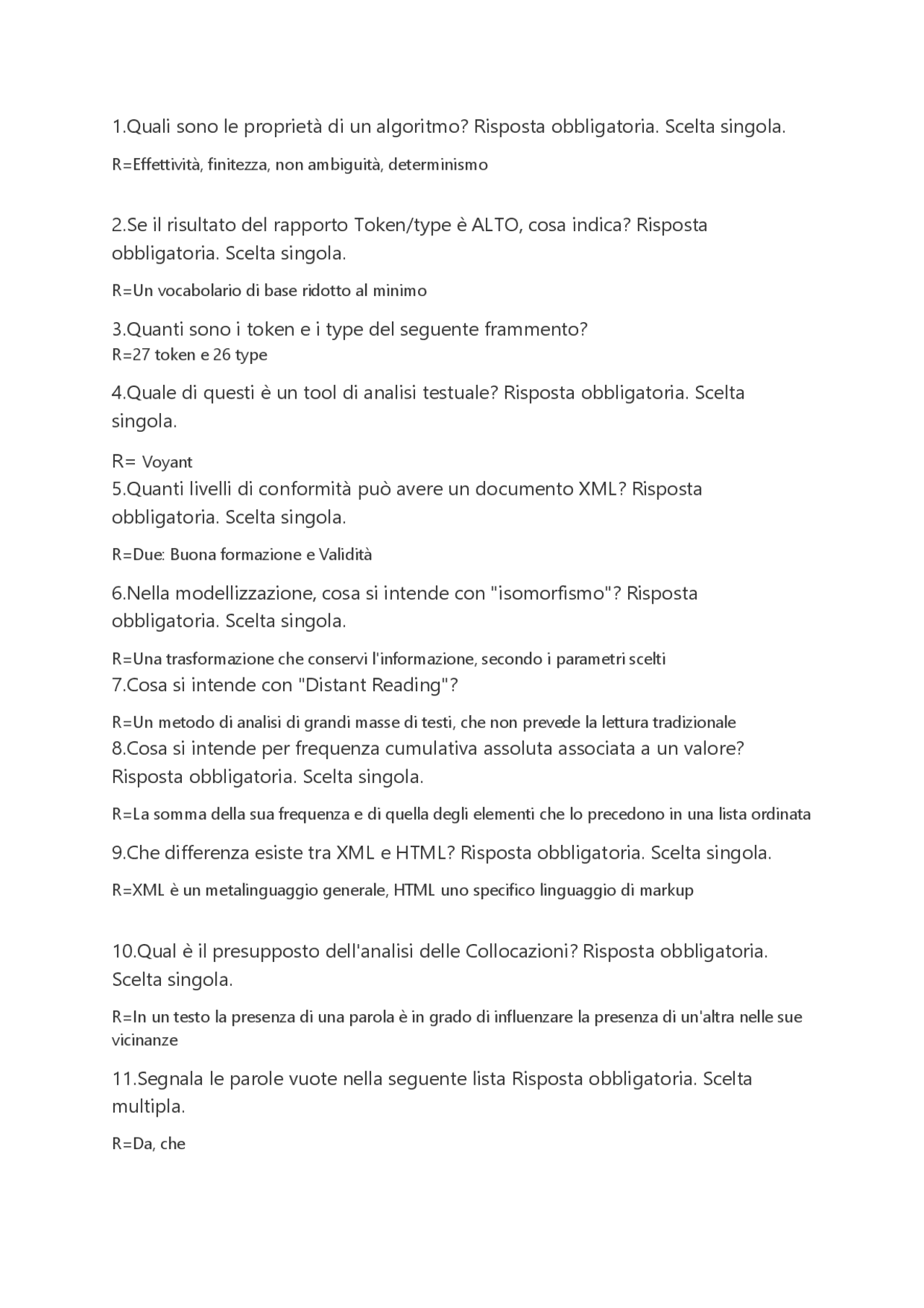 Risposte Del Compito Docsity