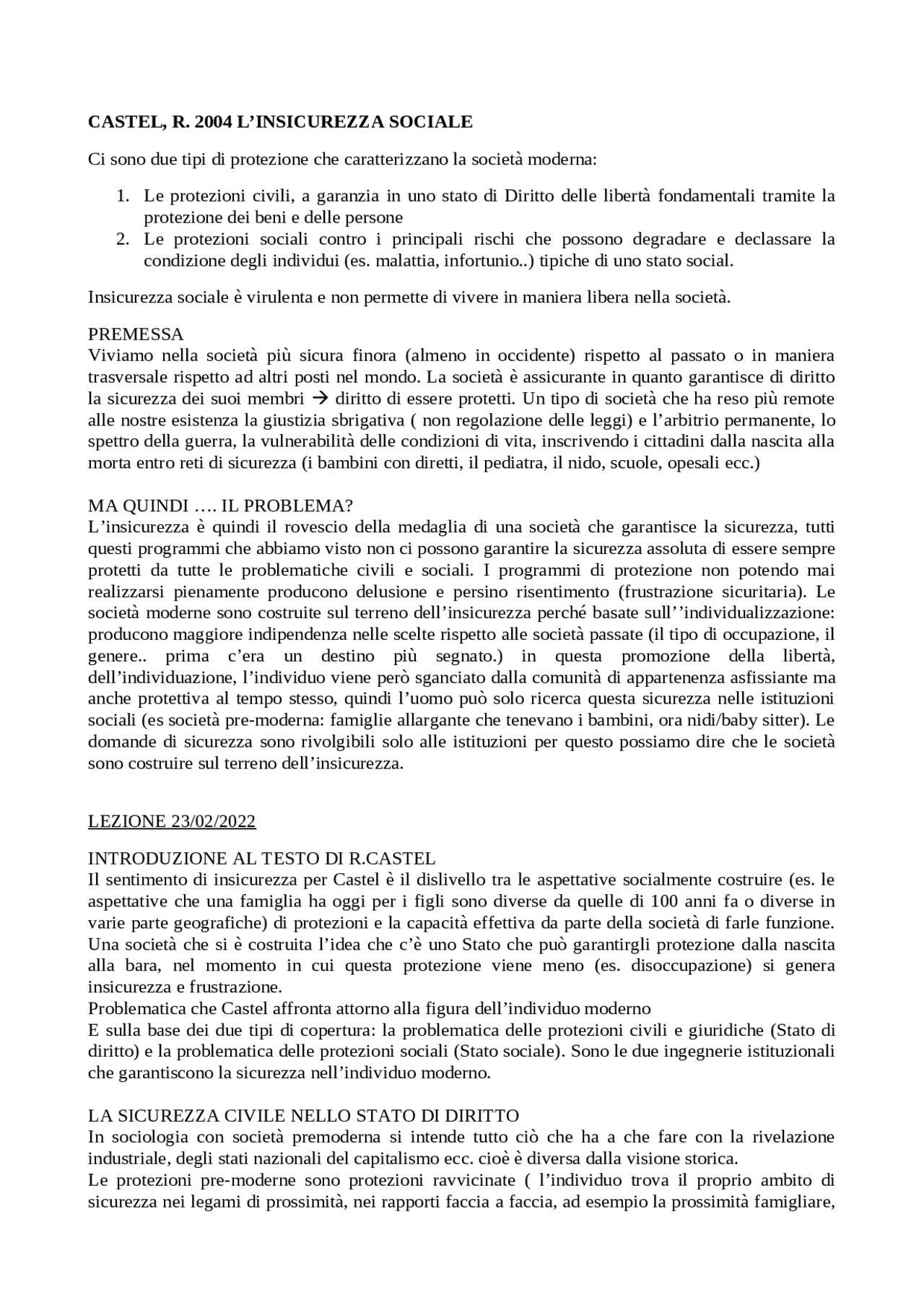 Sintesi Libro E Lezioni Docsity