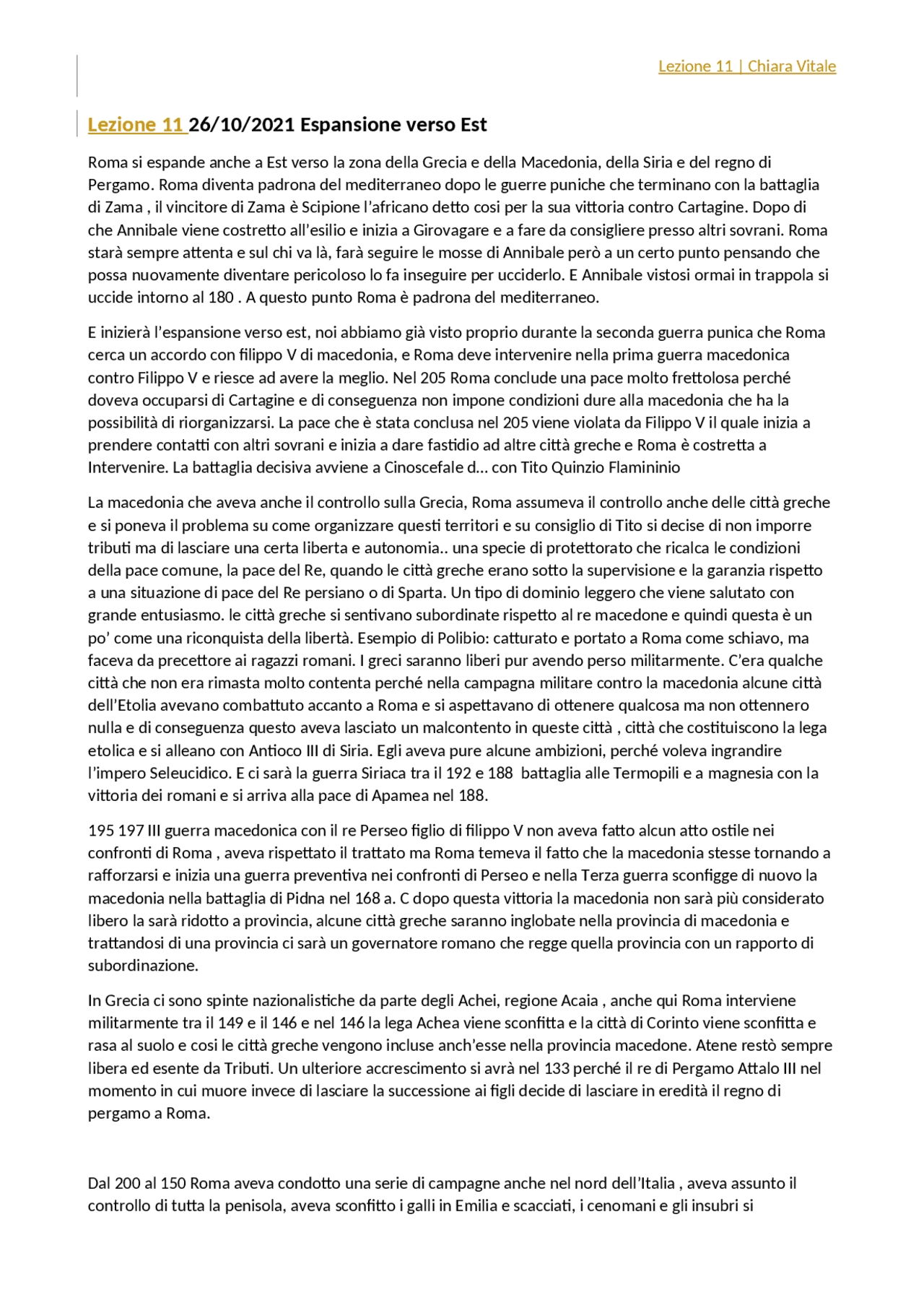 Lezione 11 Espansione Verso Est I Gracchi Docsity