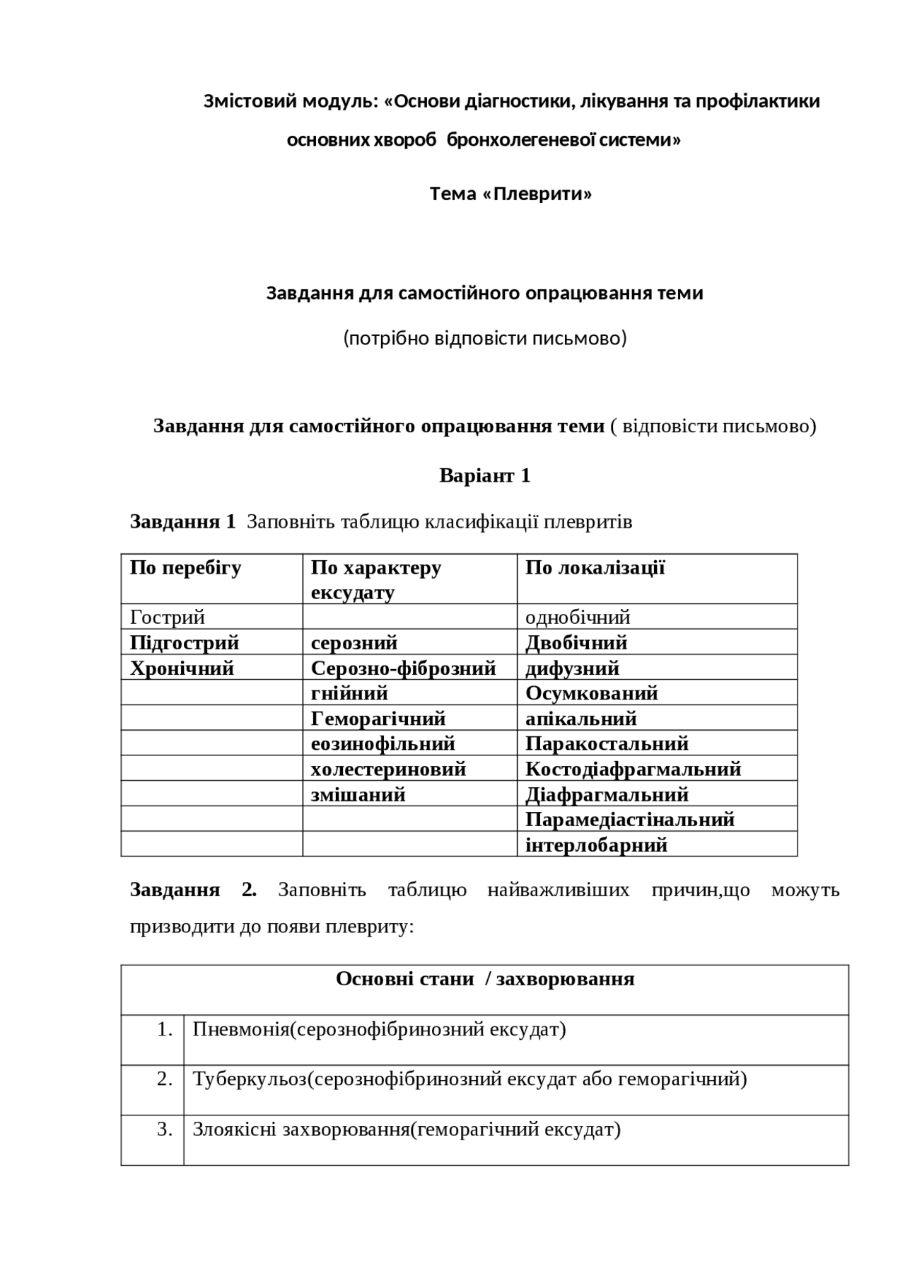 Модульное задание по внутреней медицине Docsity