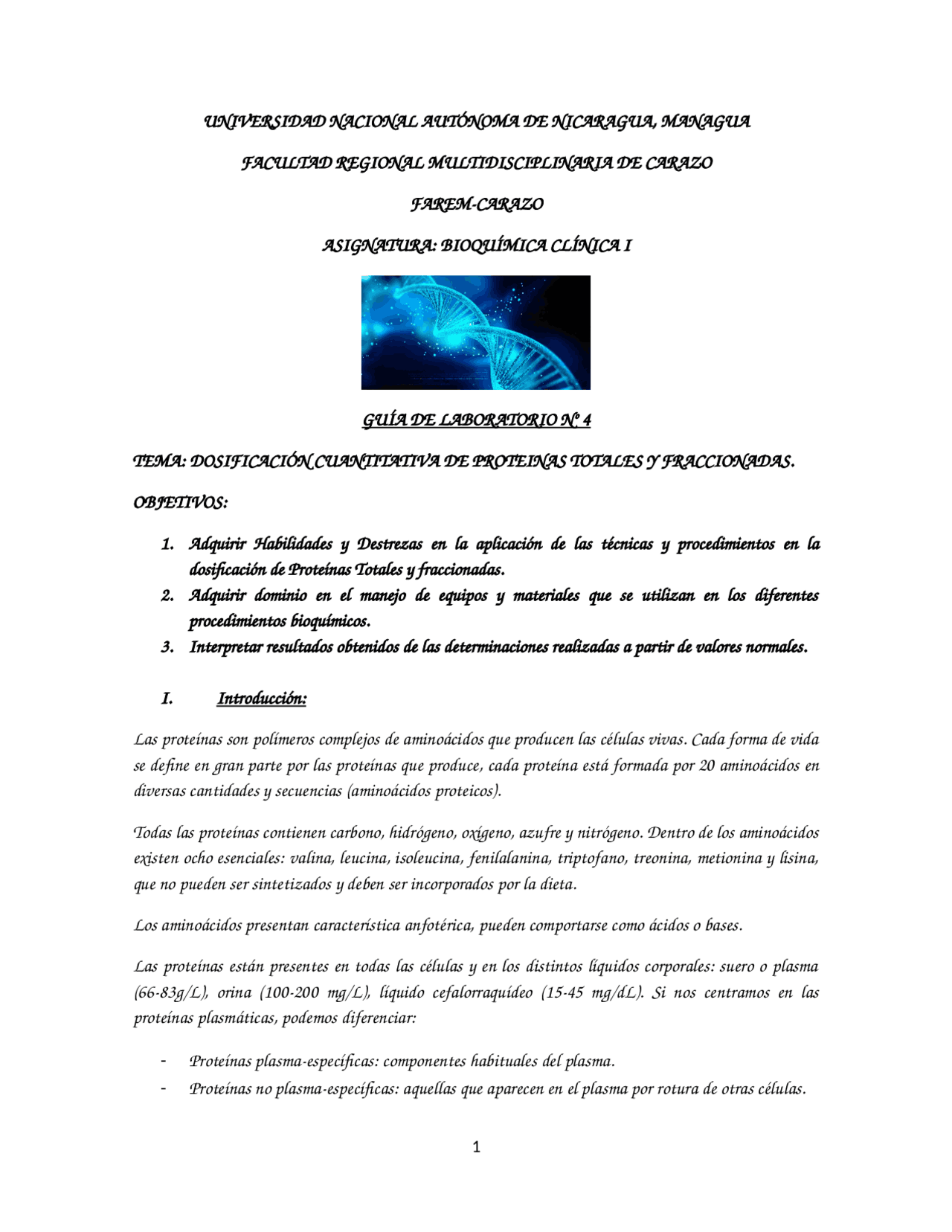 Determinacion De Proteinas Totales Docsity
