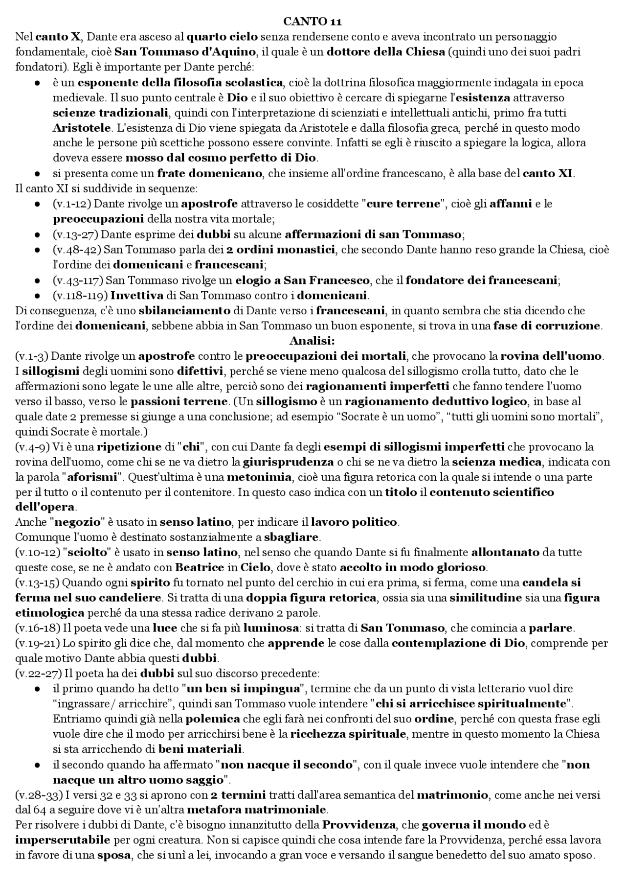 Il Paradiso Canti Xi Xv Xvi Xvii Xxv Xxx Docsity