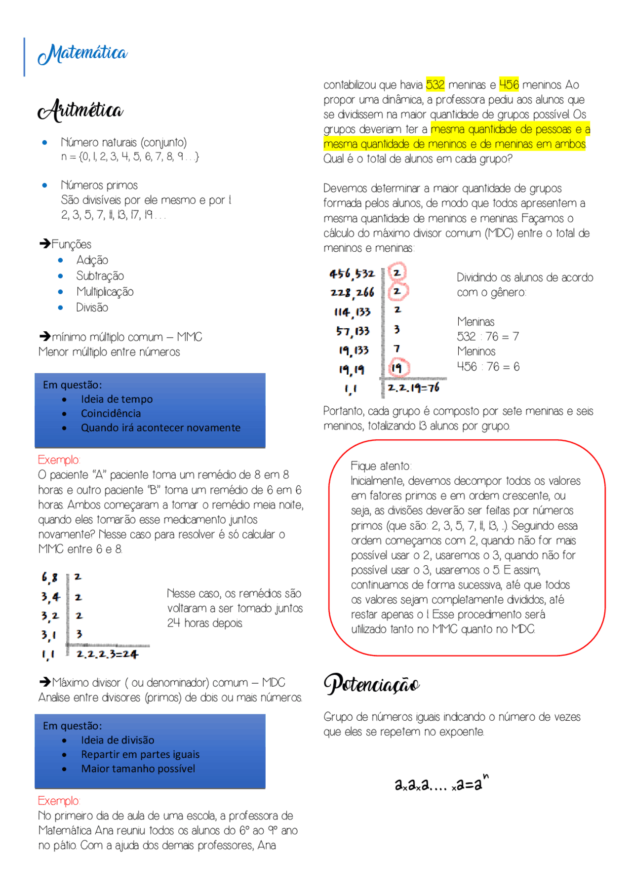 Matemática básica -Do zero, aprendizado inicial | Resumos Matemática ...