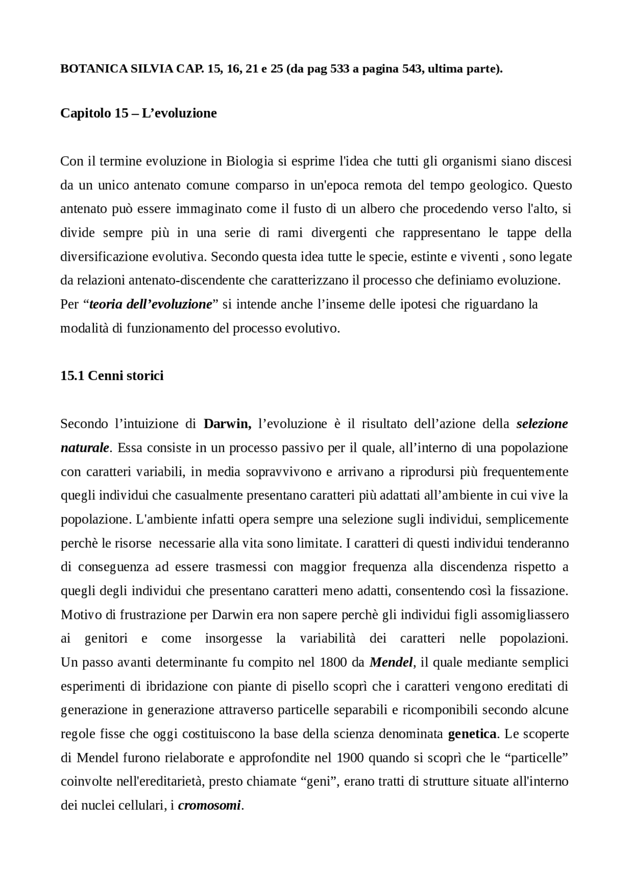 Esame Botanica Cap 15 16 21 E 25 Schemi E Mappe Concettuali Di