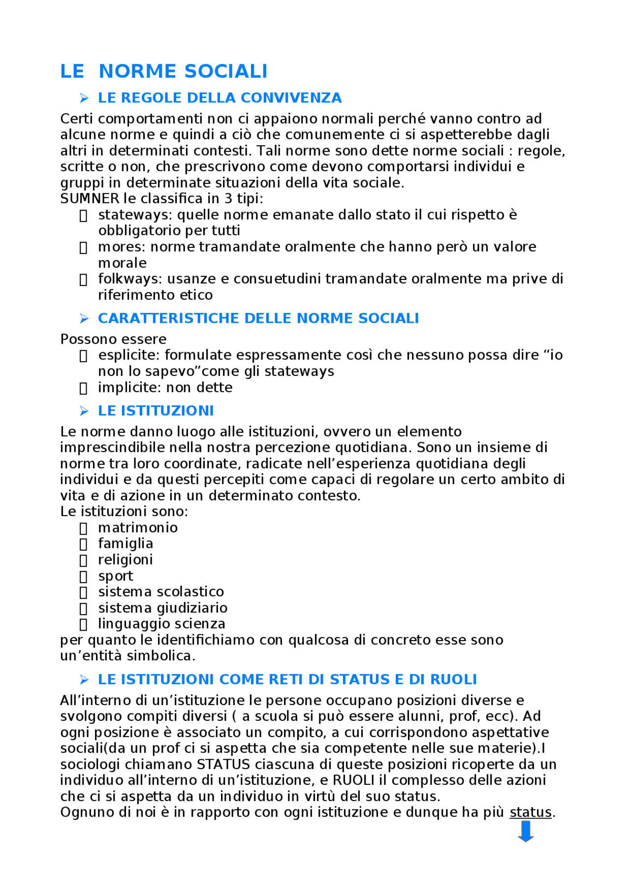 Scienze umane: le norme sociali | Appunti di Scienze Umane | Docsity