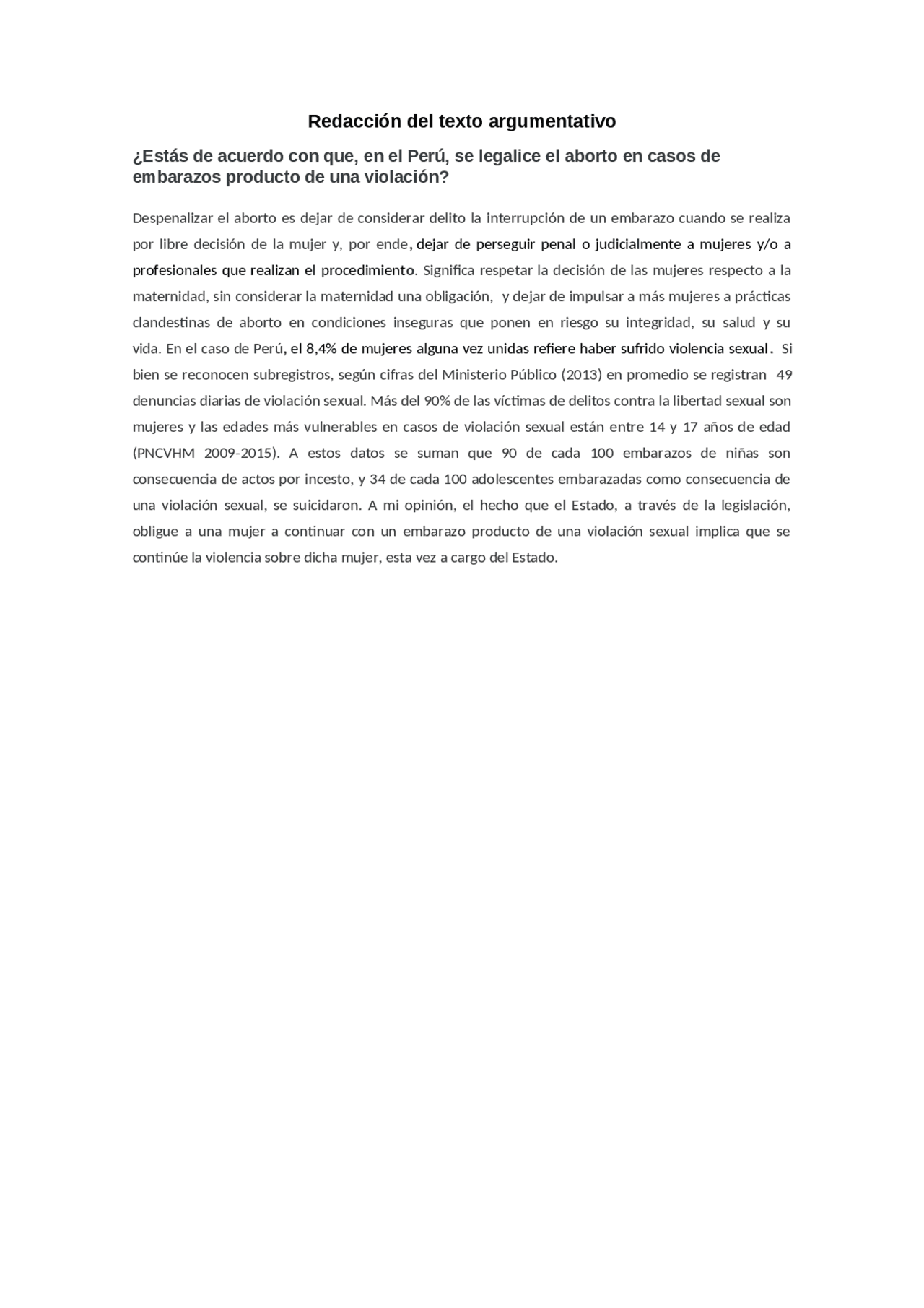 Redaccion Del Texto Argumentativo Docsity
