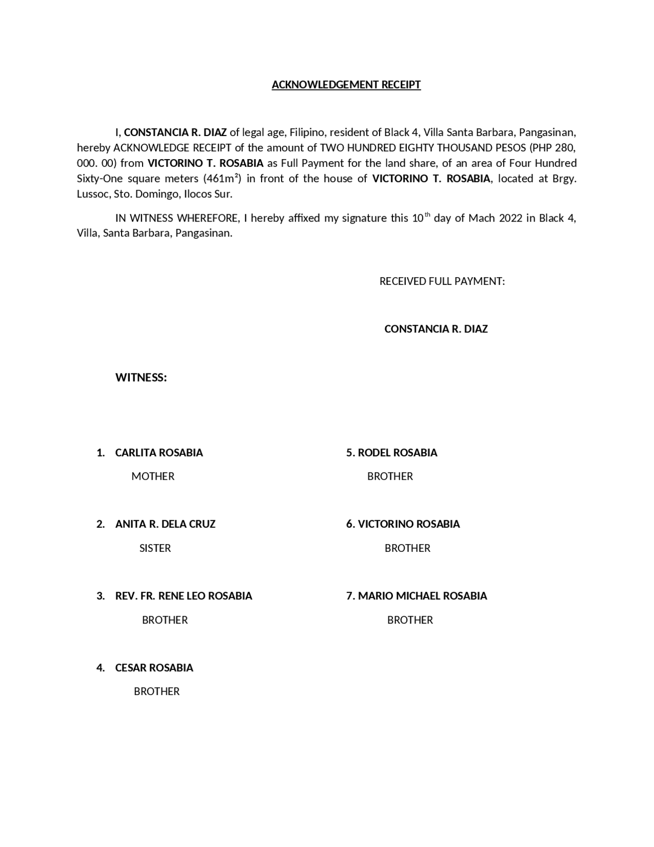 RMT categories and others - Docsity