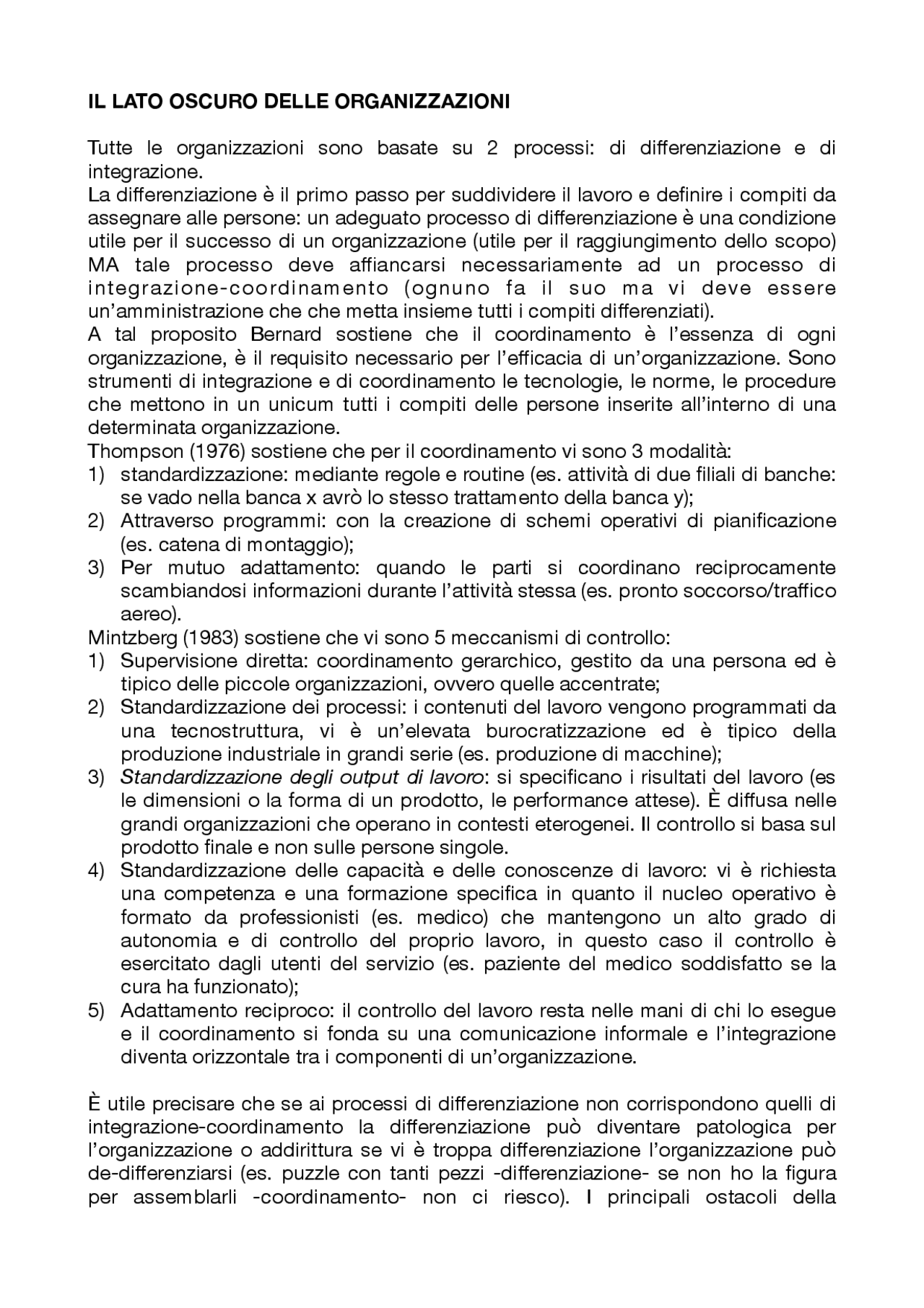 Appunti E Slide Della Seconda Parte Del Corso Di Sistemi Organizzativi