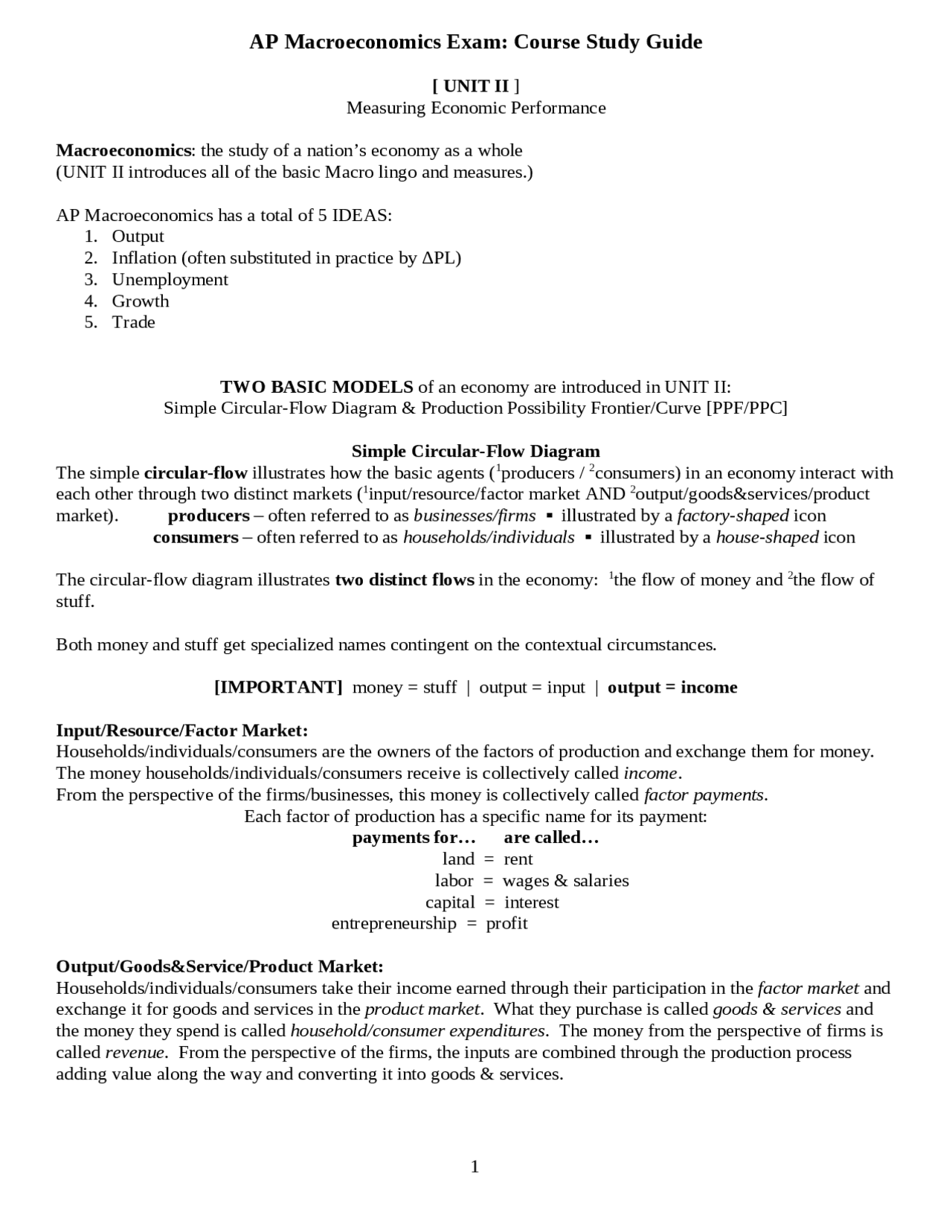 Brief Look About Macroeconomics Cheat Sheet Financial Theory Docsity