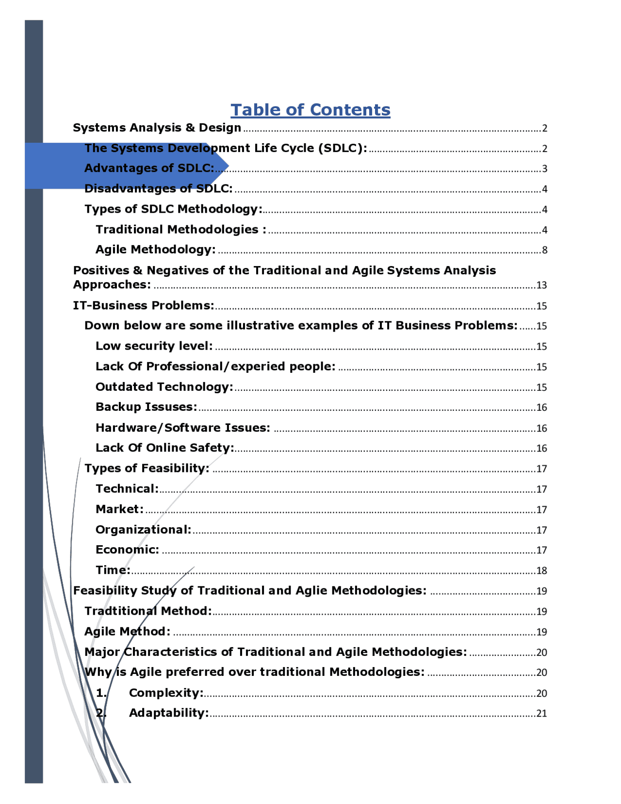 System Analysis And Design Docsity