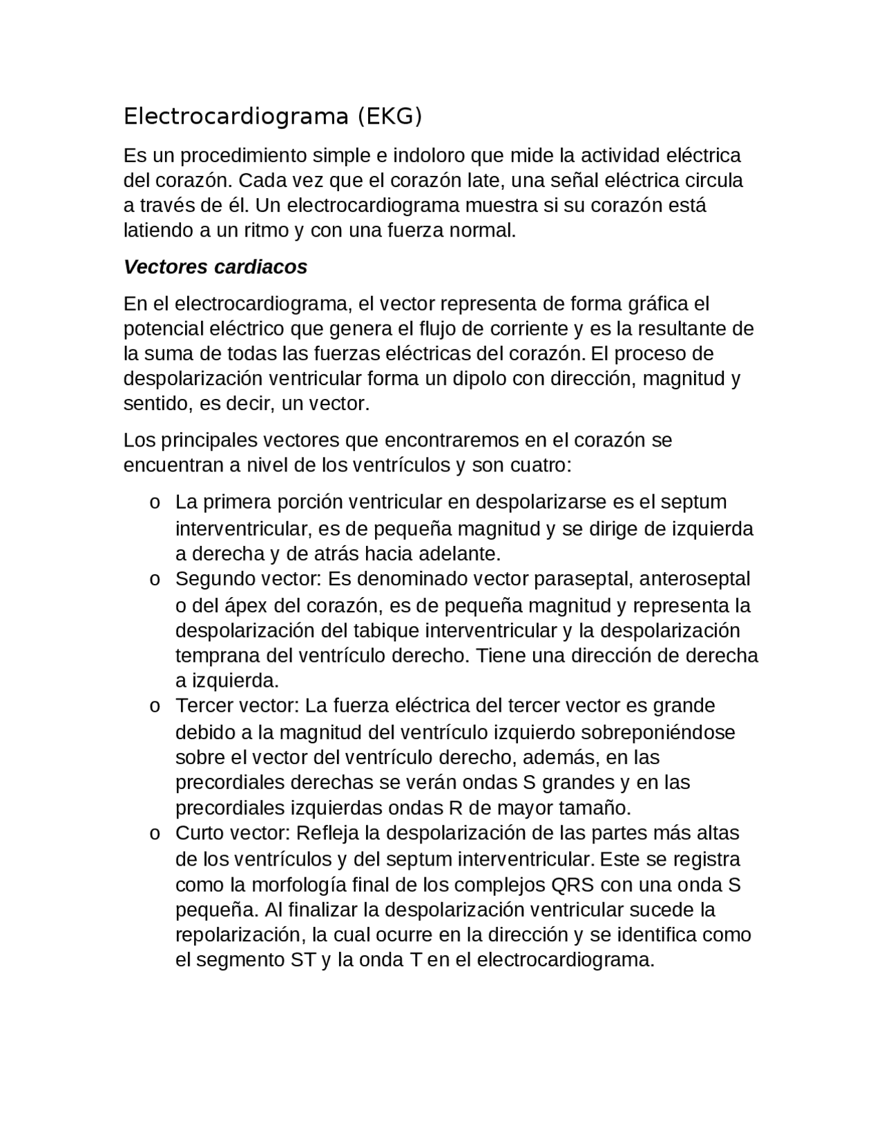 Introducción A Electrocardiograma Apuntes De Anatomía Docsity