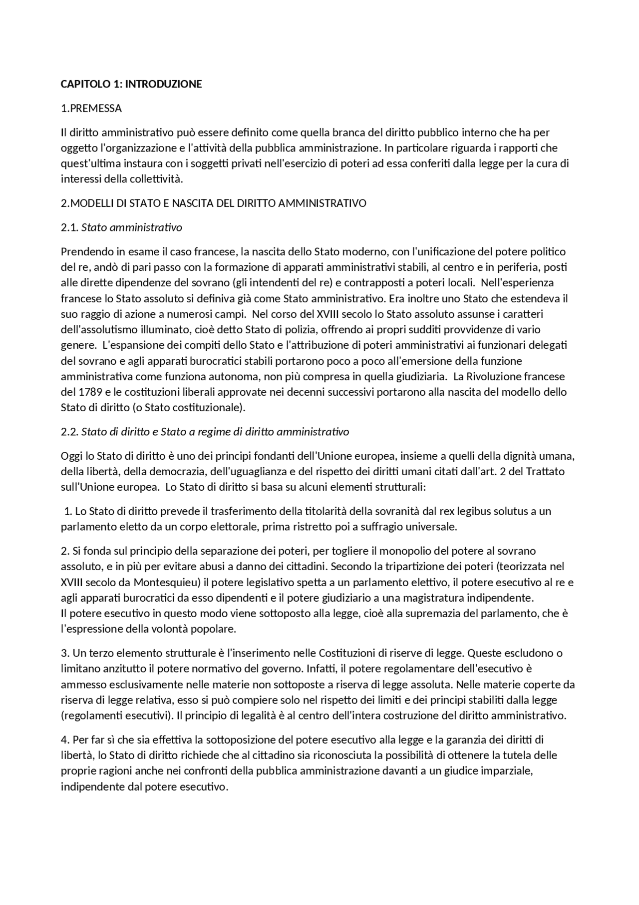 Dispense Di Diritto Amministrativo 1 Docsity