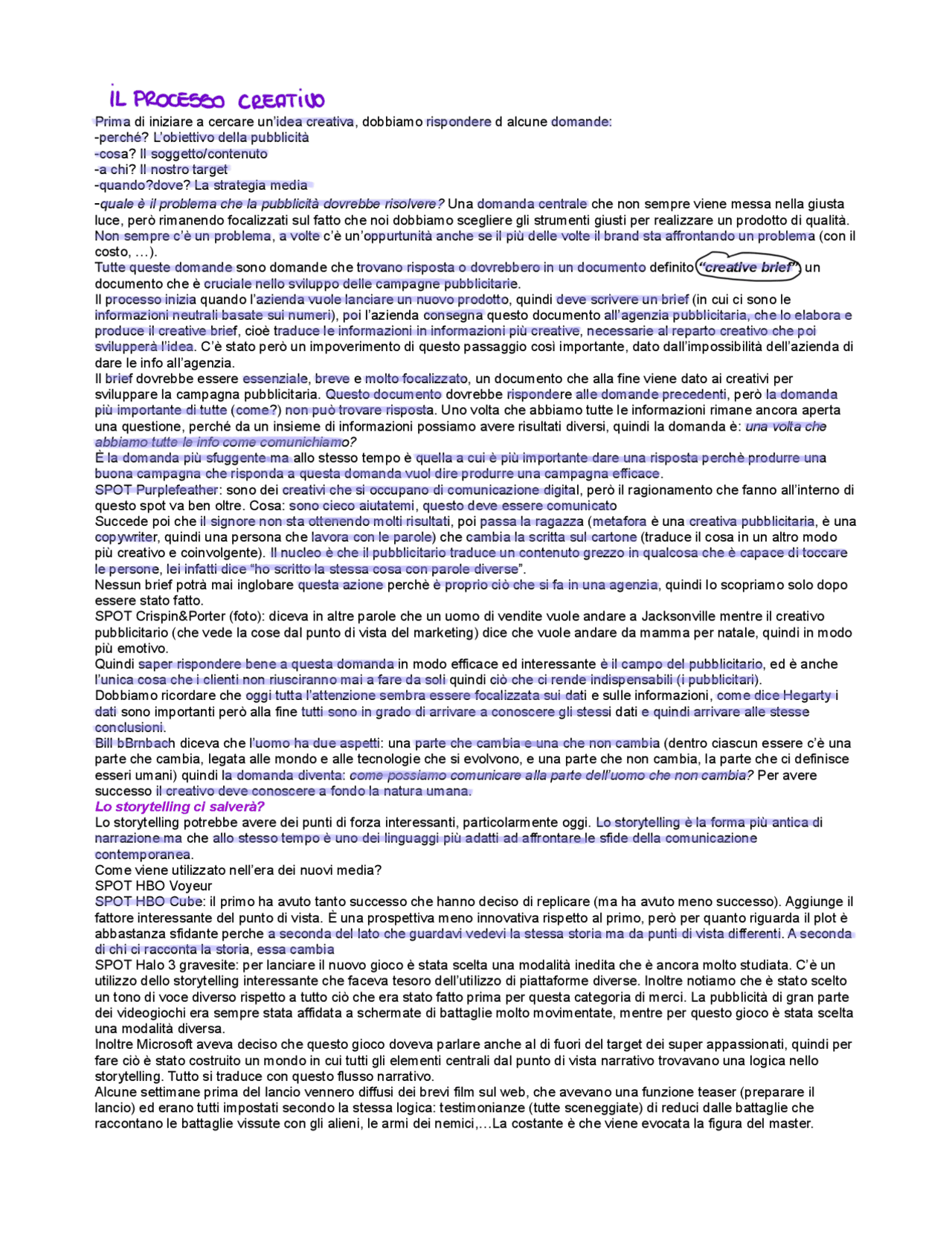 Appunti PubblicitÀ Delle Lezioni Docsity