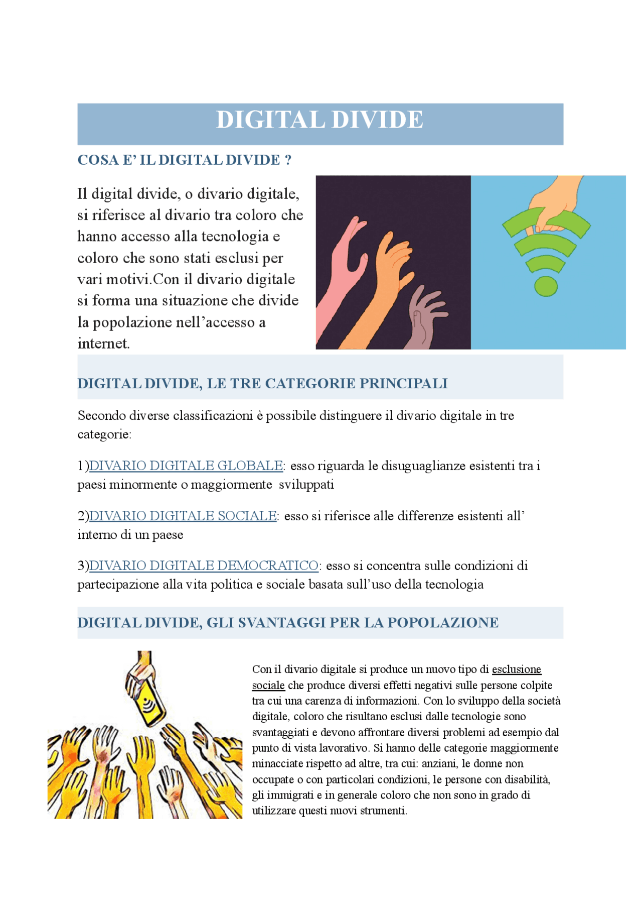 Il divario digitale - Docsity