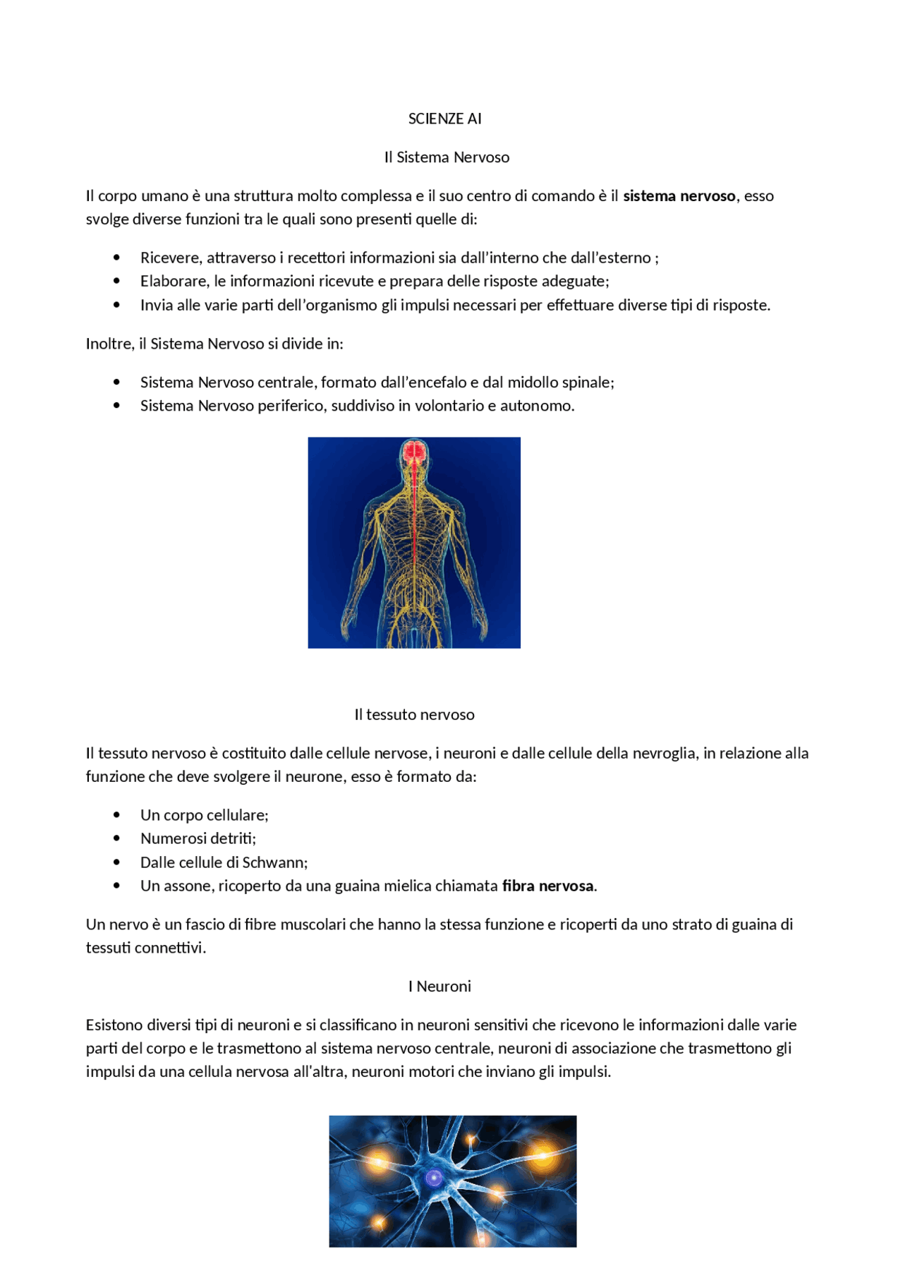 Intelligenza Artificiale Scienze Docsity