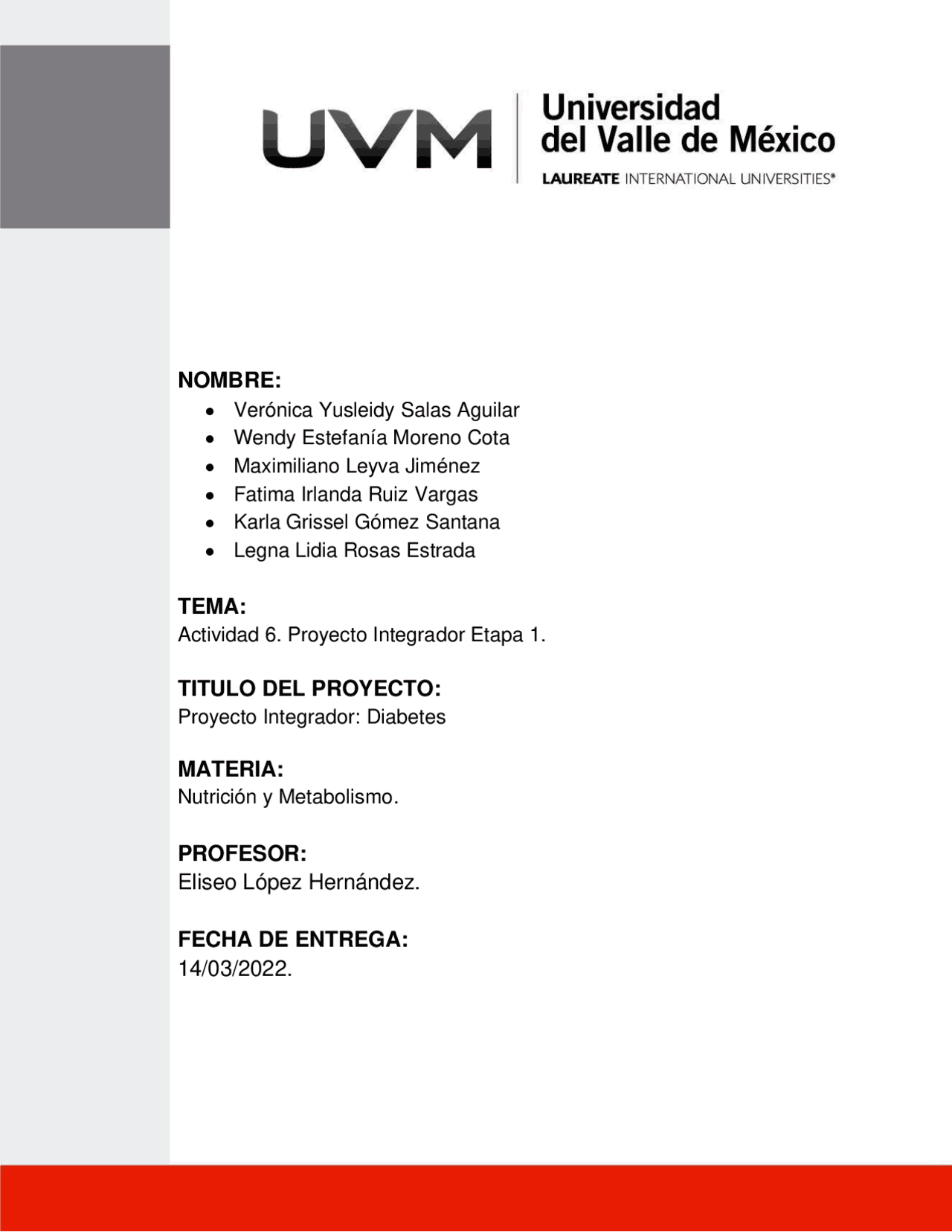 Proyecto integrador etapa 1 - Docsity