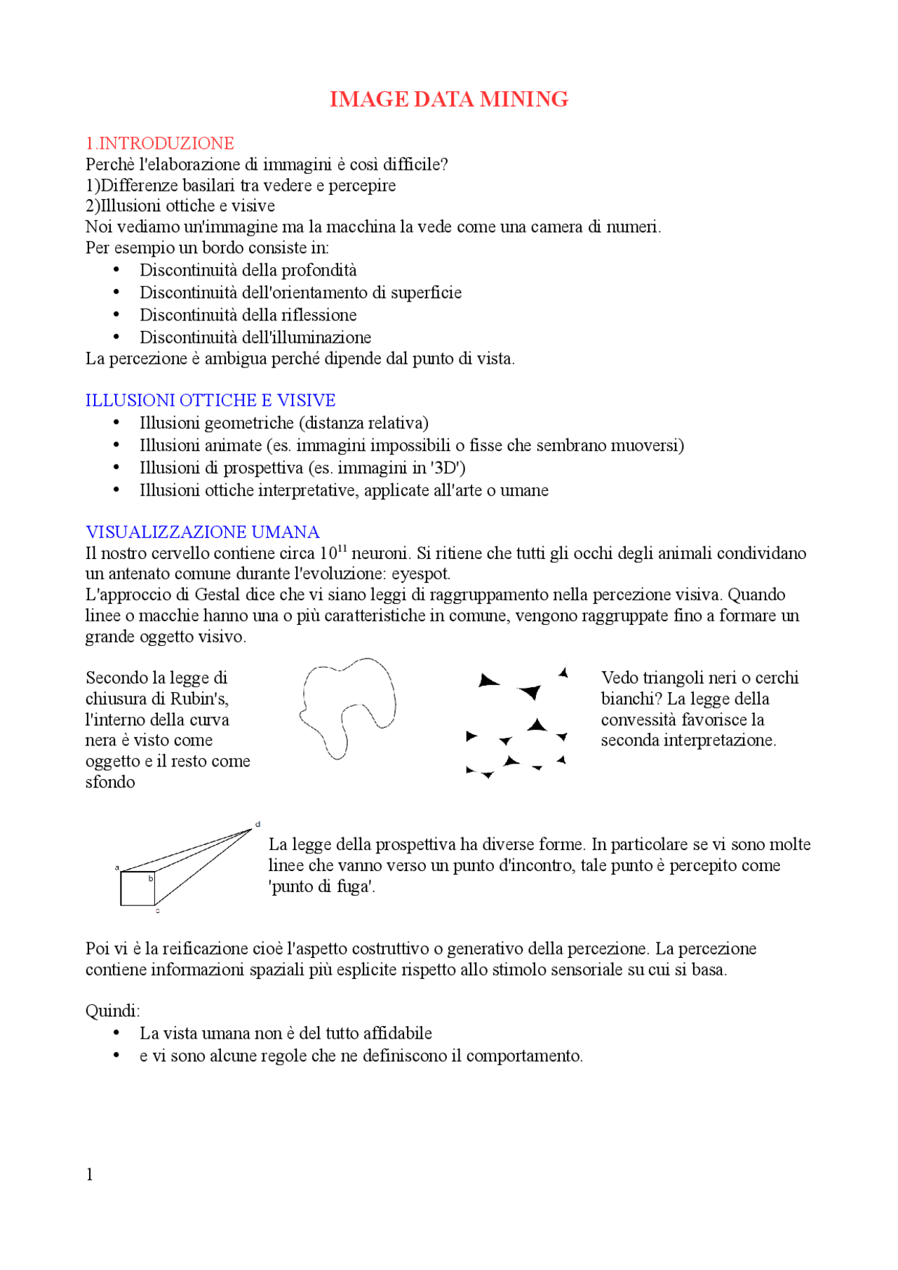 Appunti Image Data Mining Docsity