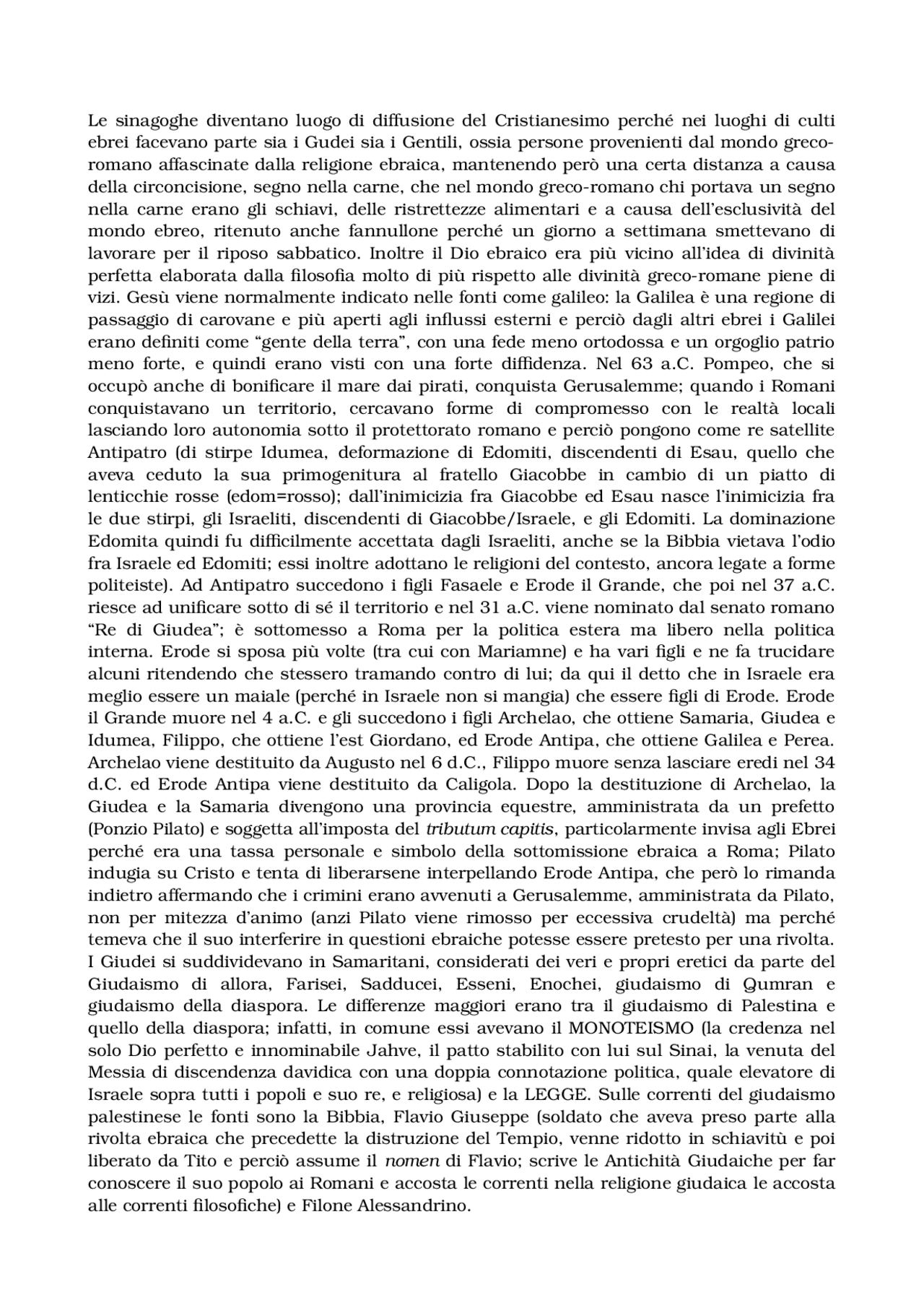 Appunti Storia Cristianesimo Docsity
