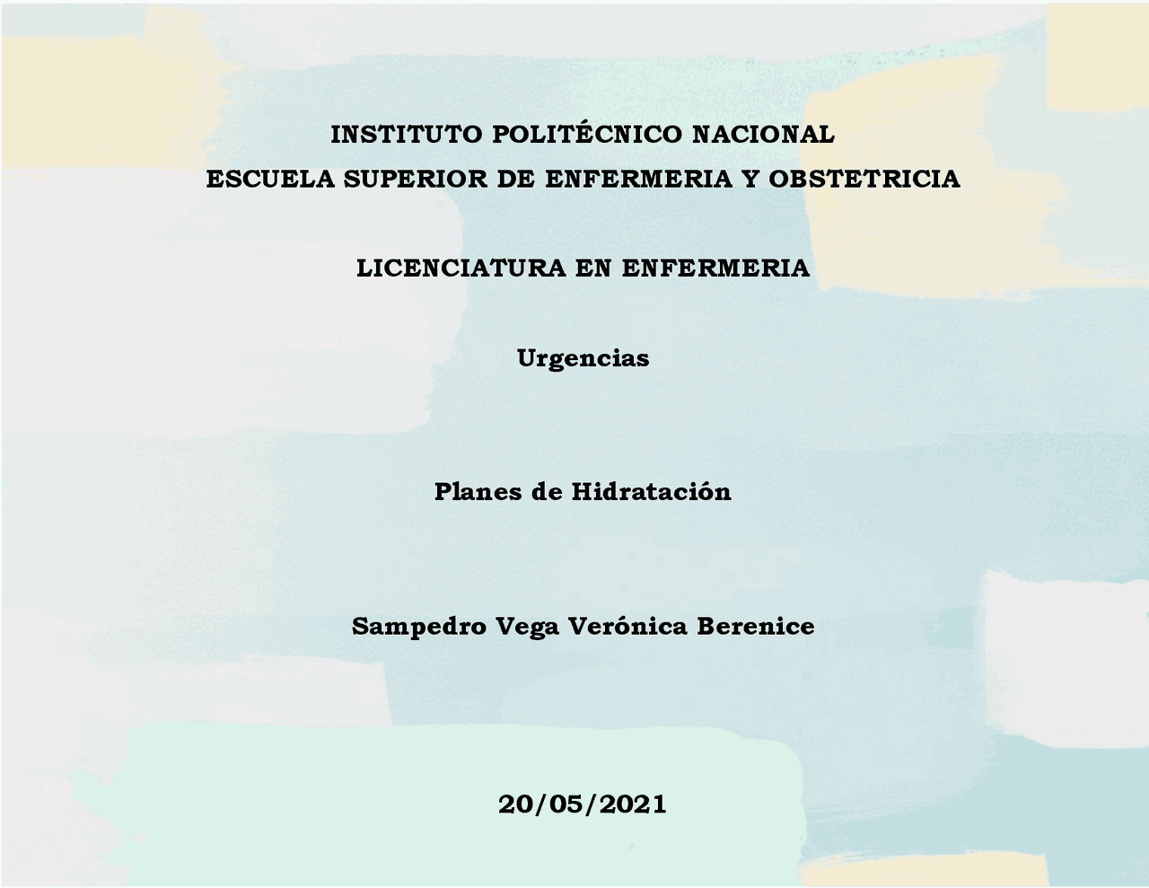 Planes De Hidratación En Pediatría Docsity