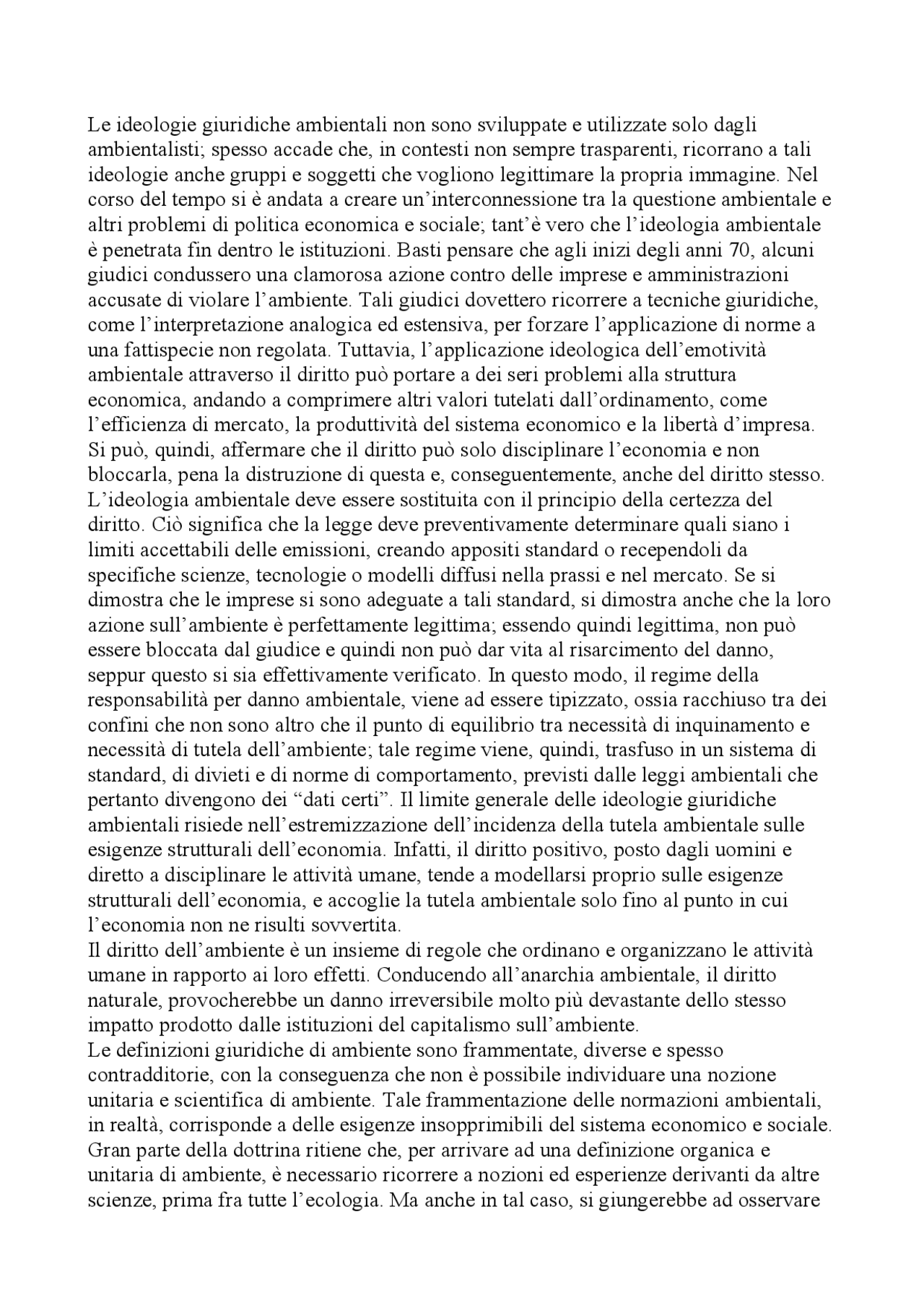 Principi Di Diritto Ambientale Docsity
